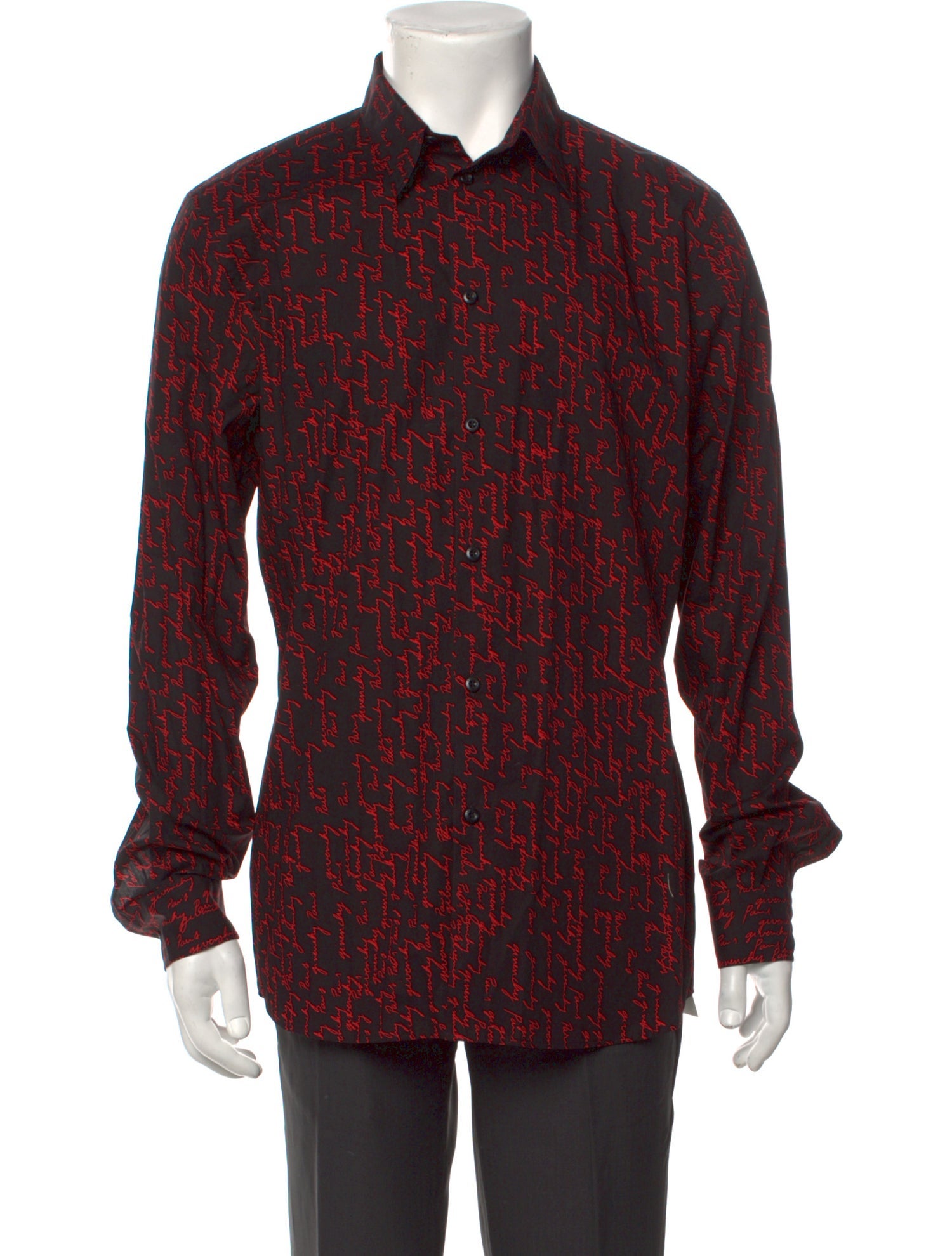 Givenchy Printed Long Sleeve Shirt w/ Tags - Black Casual Shirts ...