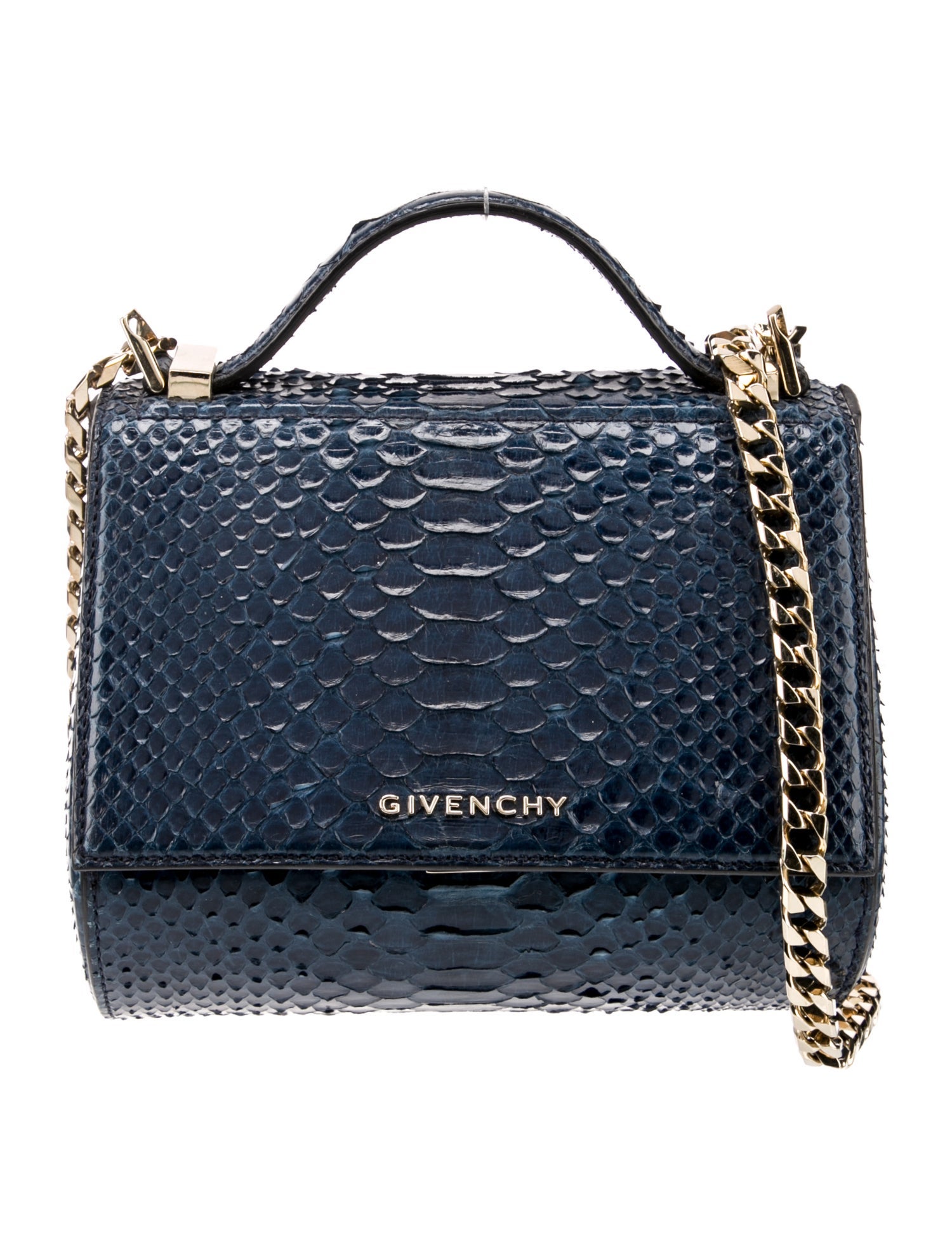 Givenchy Python Top Handle Bag - Blue Handle Bags, Handbags - GIV218170 ...