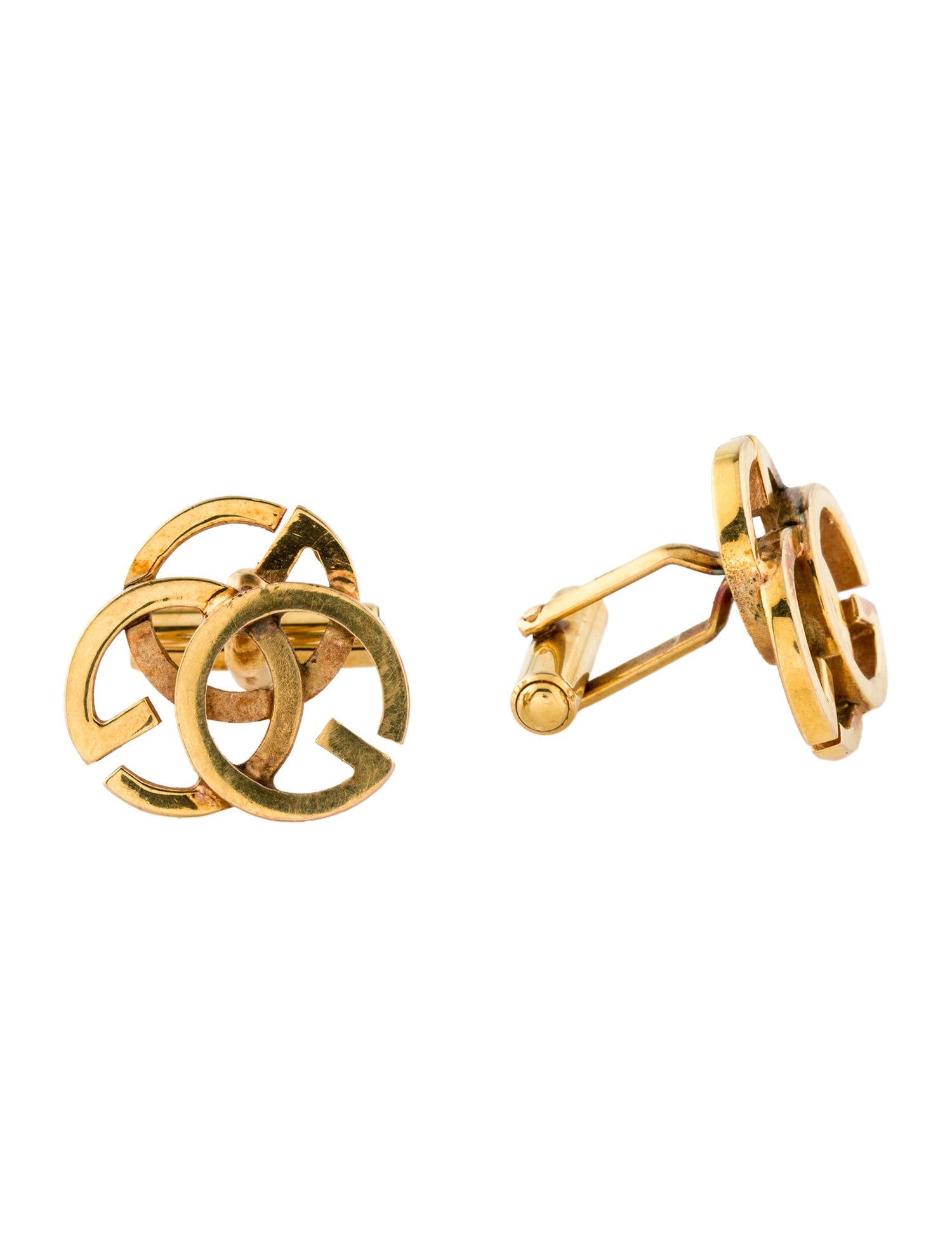 Givenchy Vintage Triple G Cufflinks - Gold-Tone Metal - GIV218817 | The ...