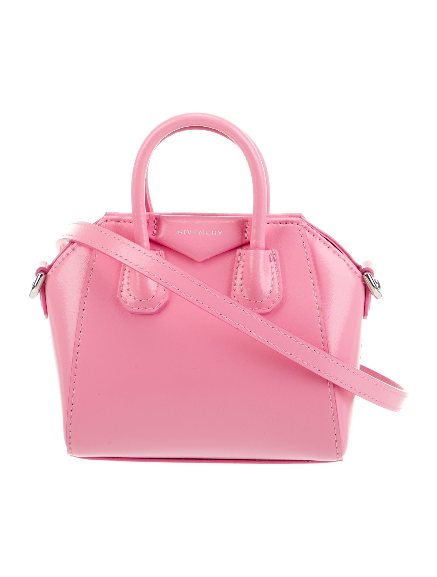 Givenchy Leather Antigona Micro - Pink Handle Bags, Handbags ...