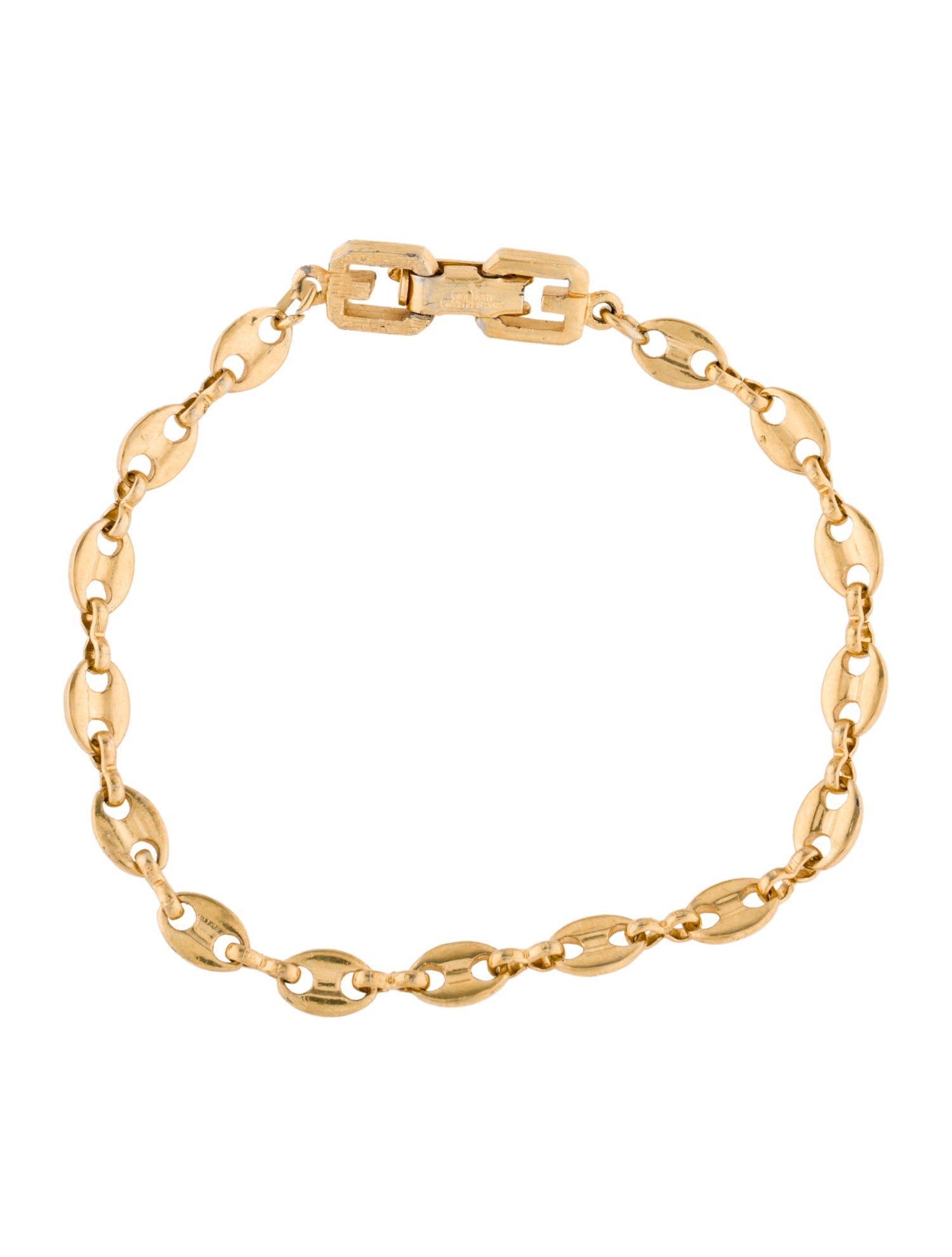 Givenchy Vintage Oval Link Bracelet - Gold-Tone Metal Link, Bracelets ...