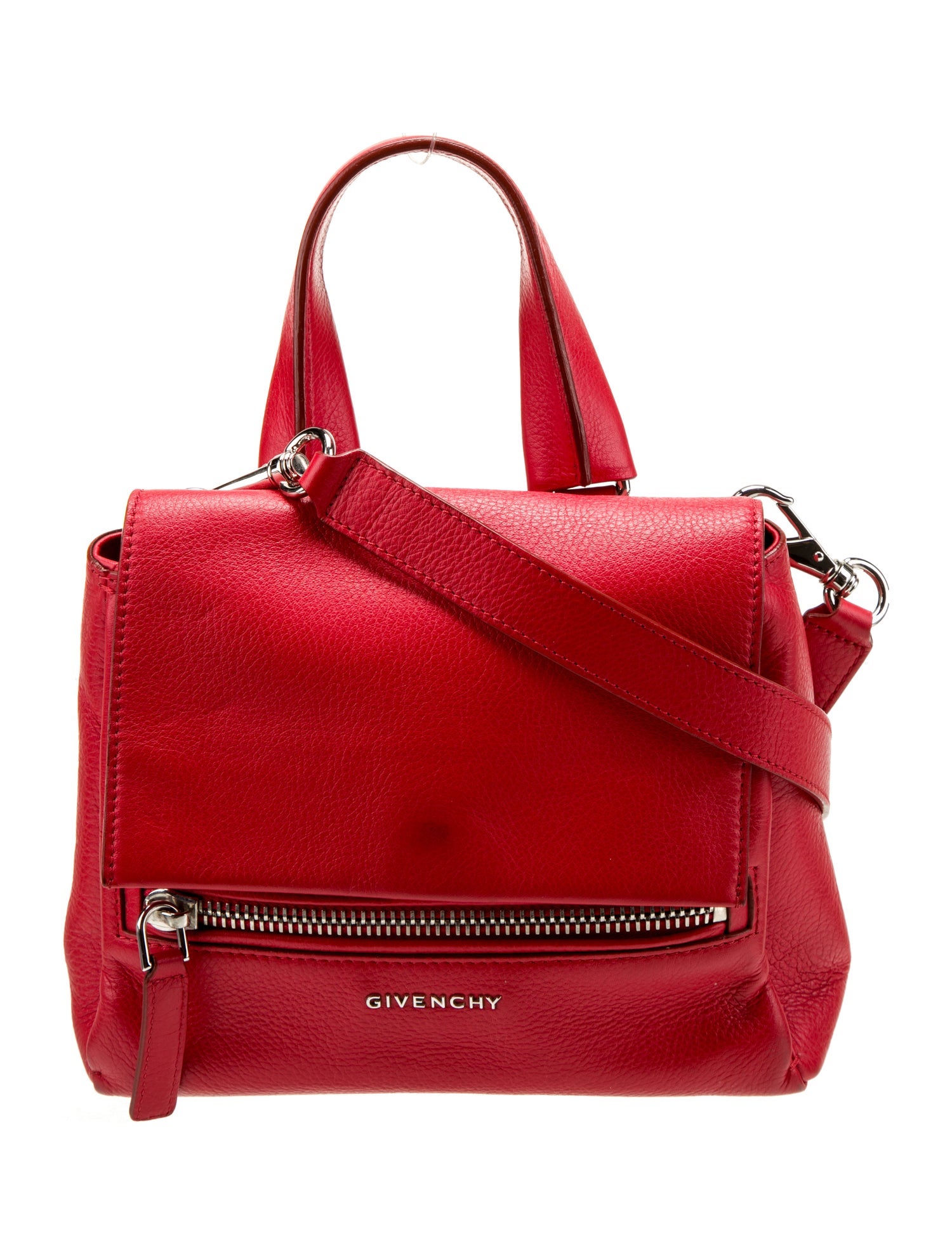 Givenchy Leather Crossbody Bag - Red Crossbody Bags, Handbags ...