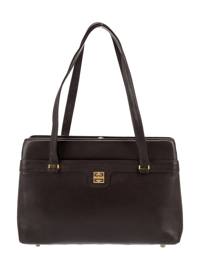 Harrods of London Leather Shoulder Bag - Black Shoulder Bags, Handbags ...