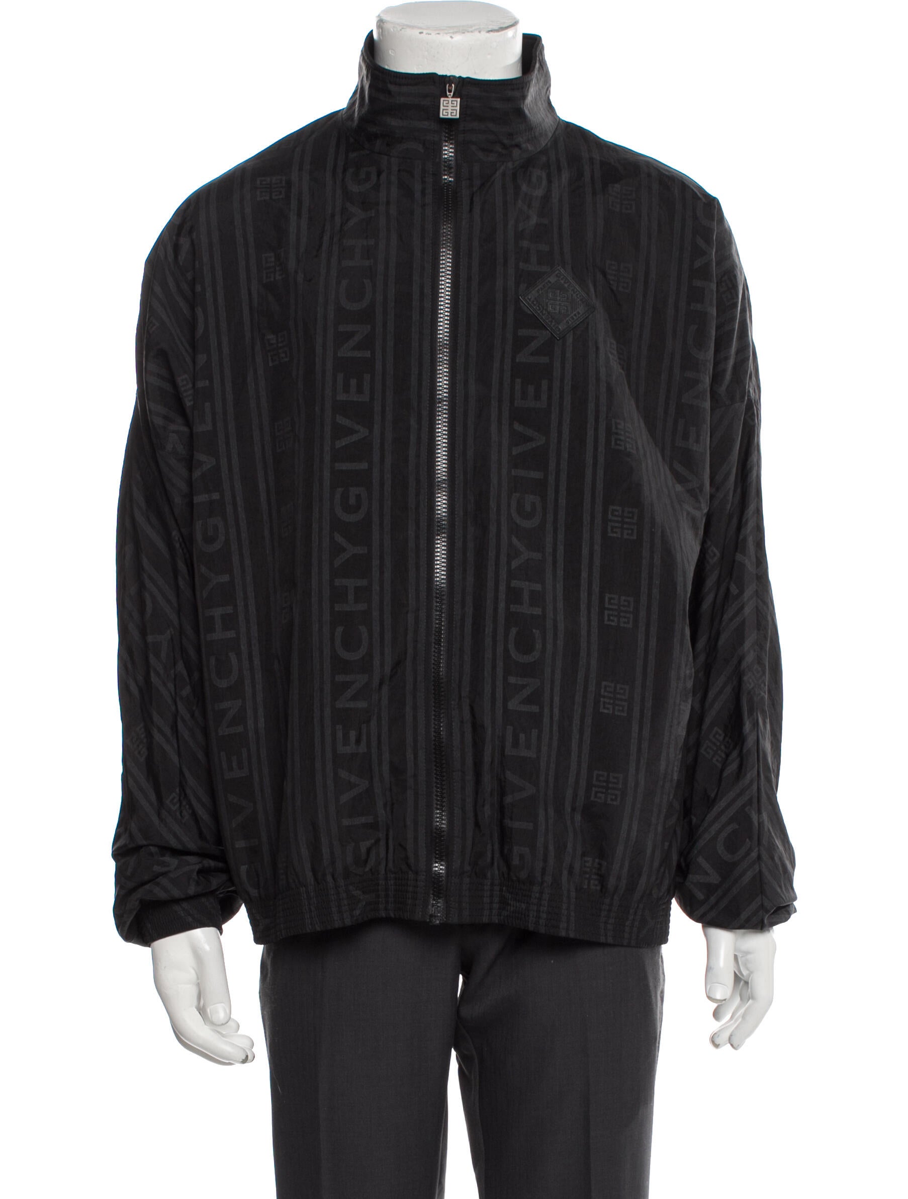 Givenchy Graphic Print Windbreaker w/ Tags - Blue Outerwear, Clothing ...