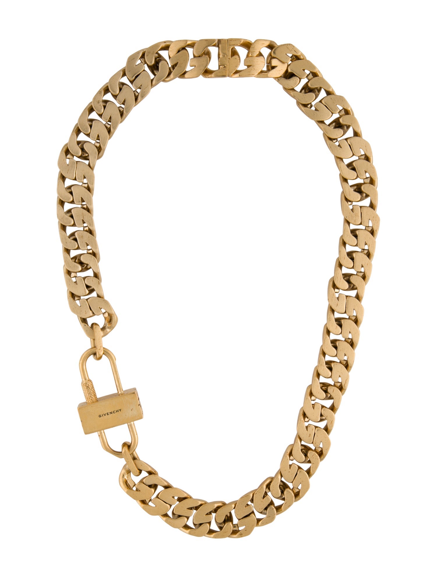 Givenchy G-Chain Lock Station Necklace - Gold-Tone Metal Chain ...