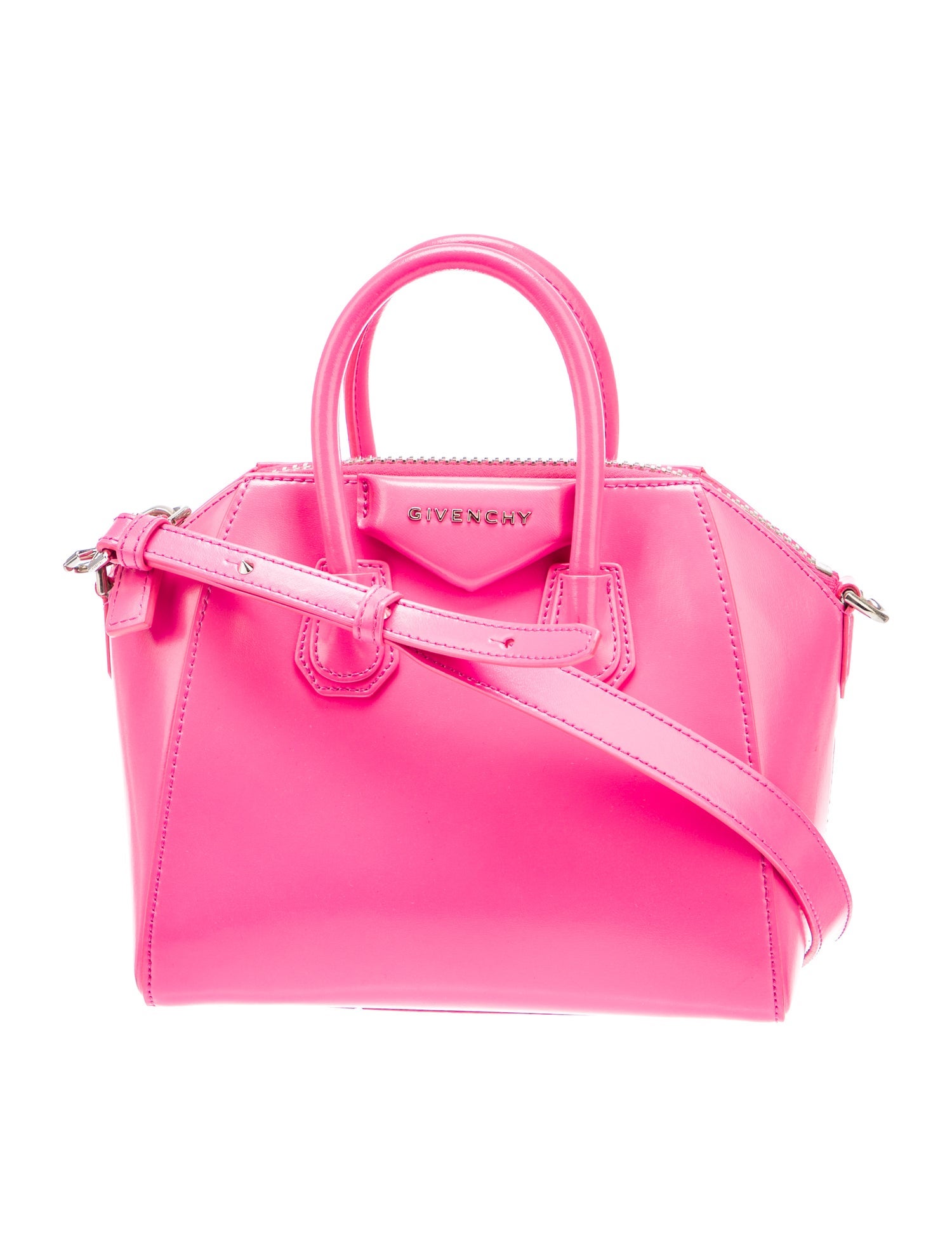 Givenchy Leather Top Handle Bag - Pink Handle Bags, Handbags ...