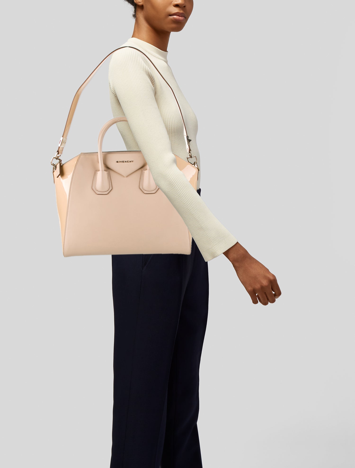 Givenchy Leather Top Handle Bag - Purple Handle Bags, Handbags ...