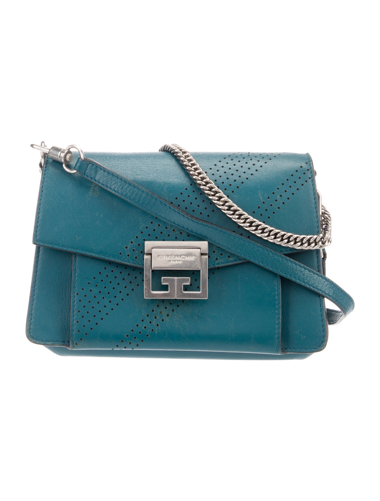 Givenchy Leather Crossbody Bag - Blue Crossbody Bags, Handbags ...