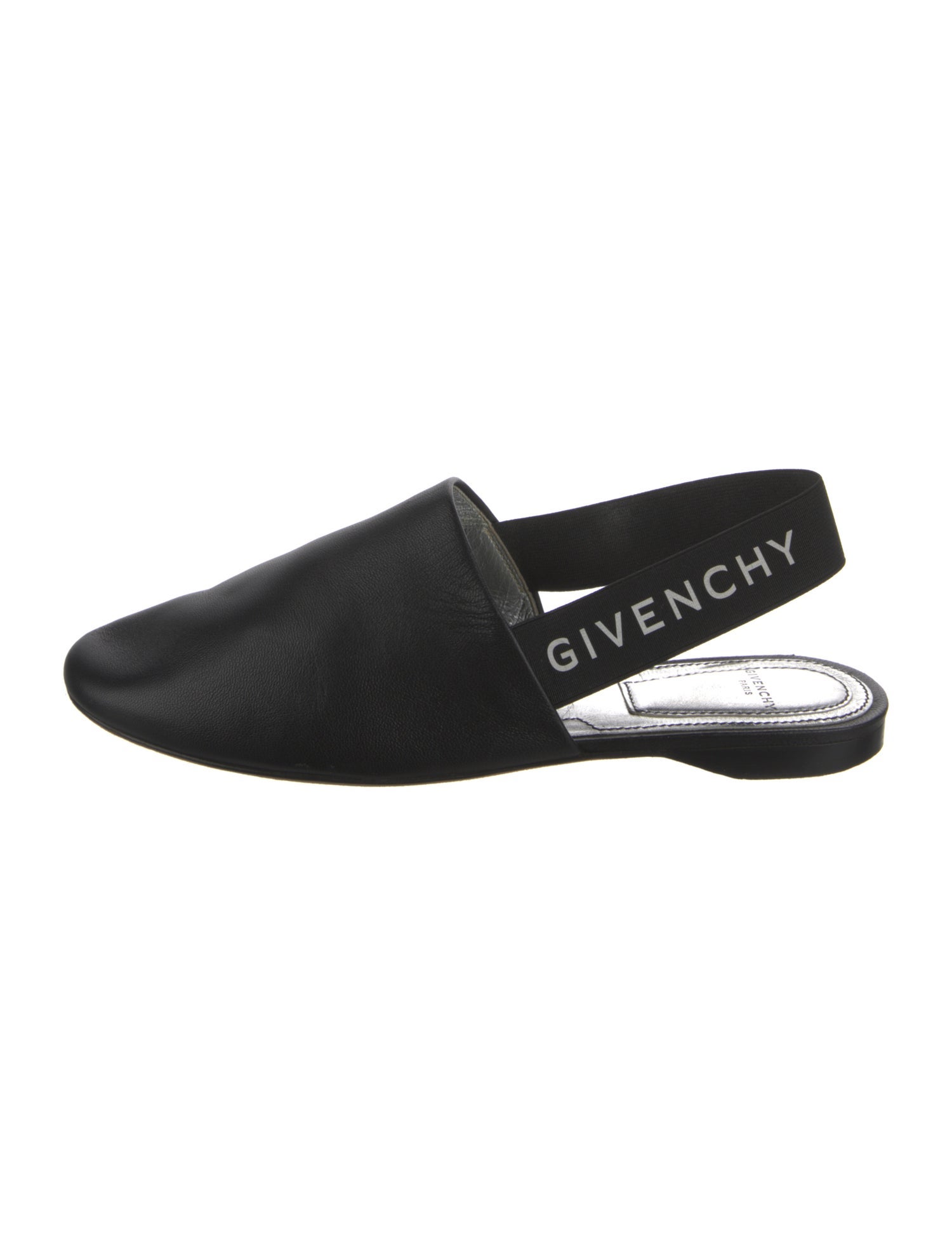 Givenchy Leather Slingback Flats - Black Flats, Shoes - GIV231232 | The ...