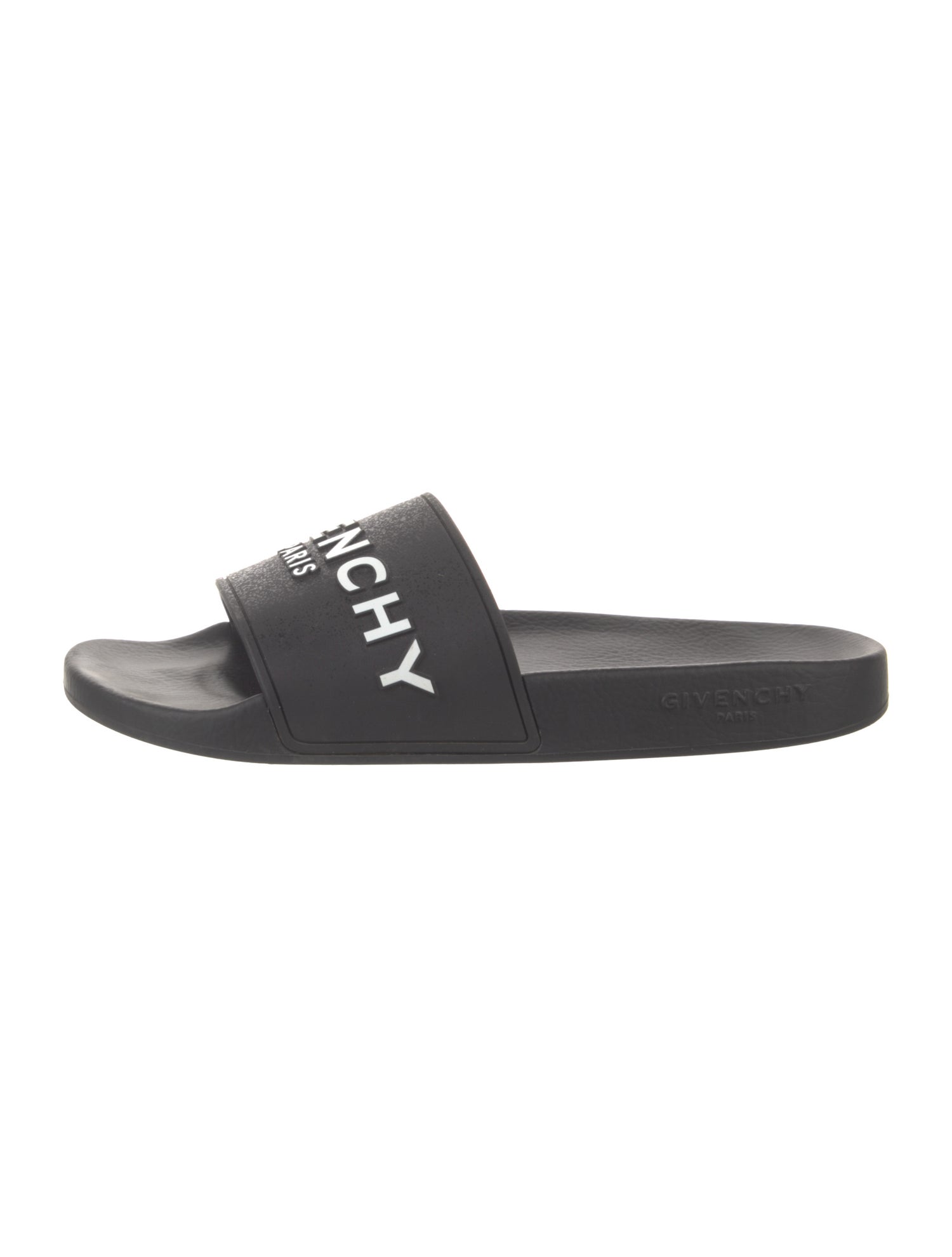 Givenchy Rubber Graphic Print Slides - Black Sandals, Shoes - GIV232205 ...