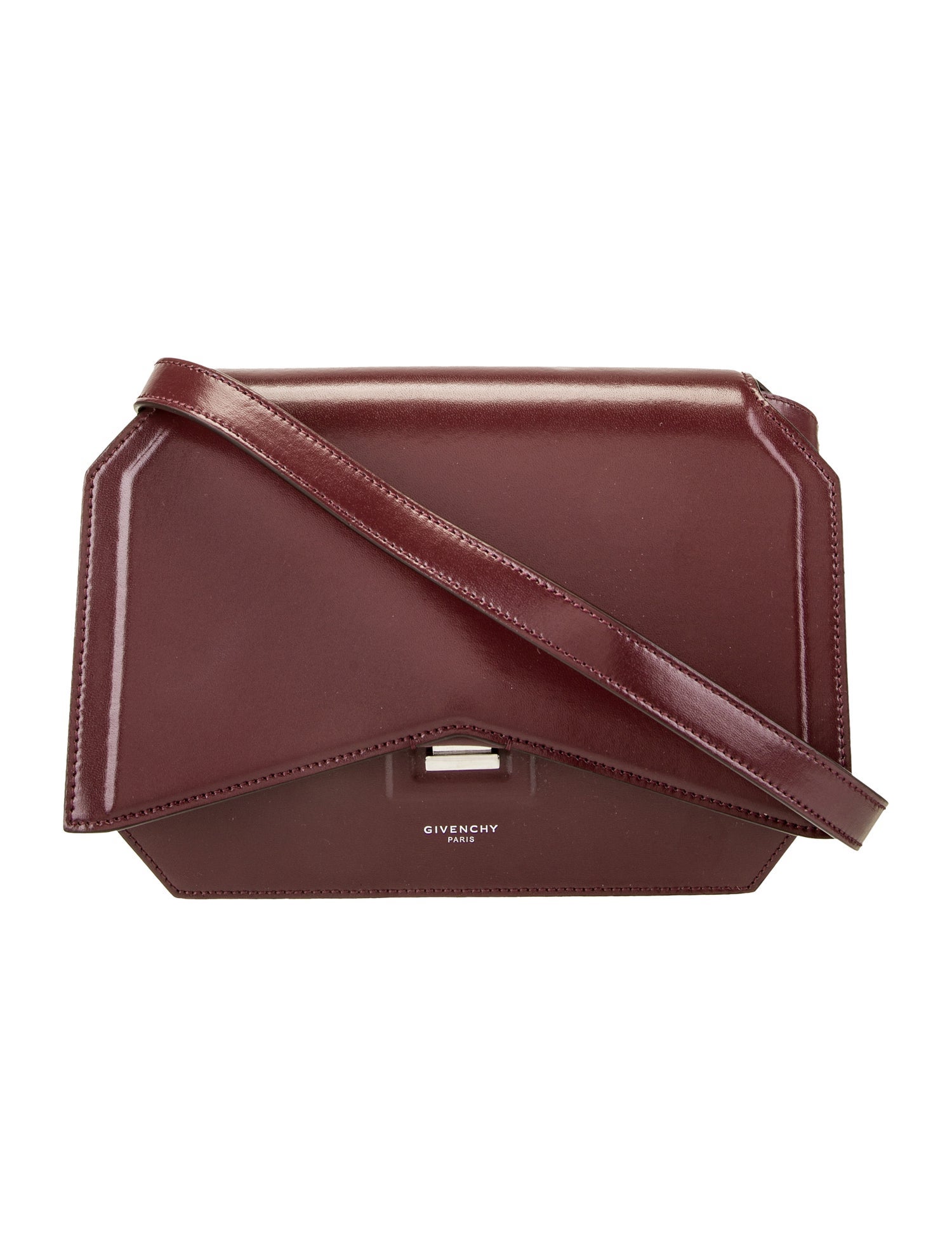 Givenchy Leather Crossbody Bag - Burgundy Crossbody Bags, Handbags ...