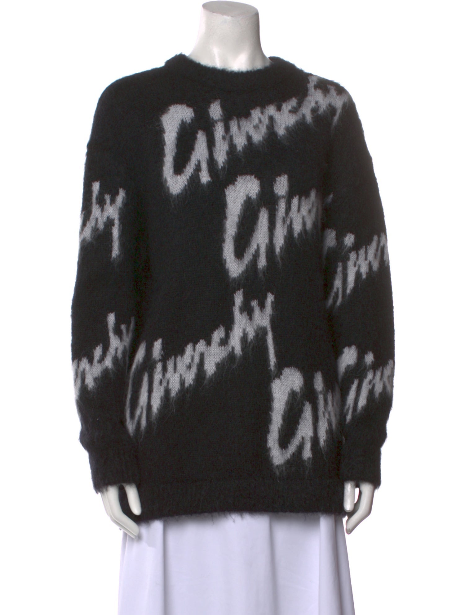 Givenchy Printed Crew Neck Sweater - Black Knitwear, Clothing ...