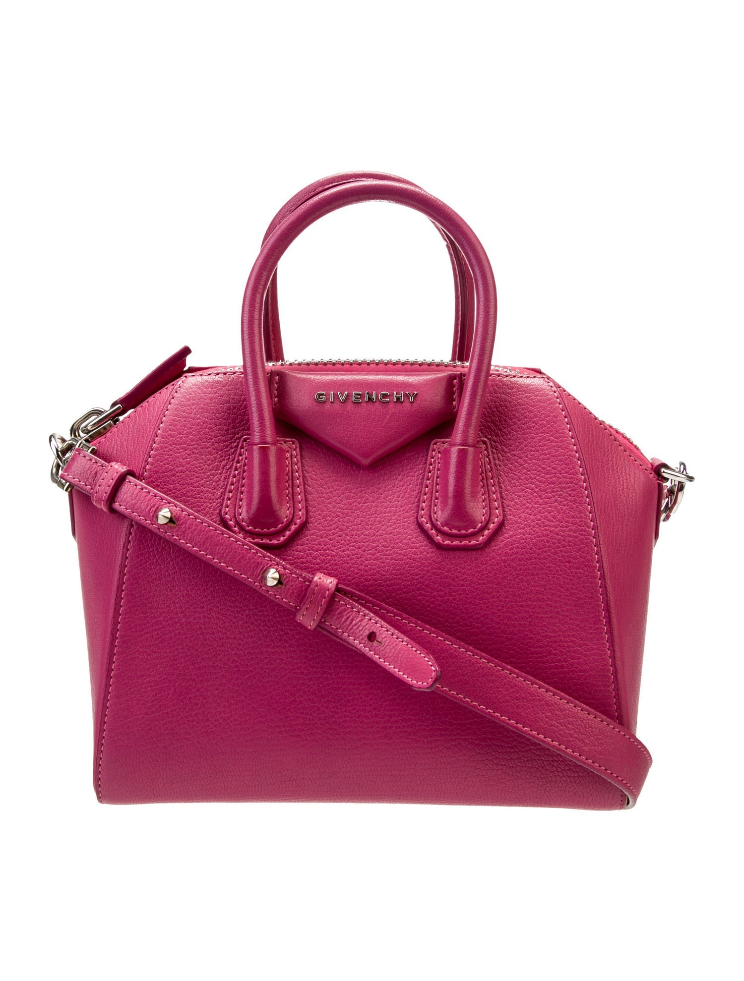 Givenchy Leather Top Handle Bag - Pink Handle Bags, Handbags ...