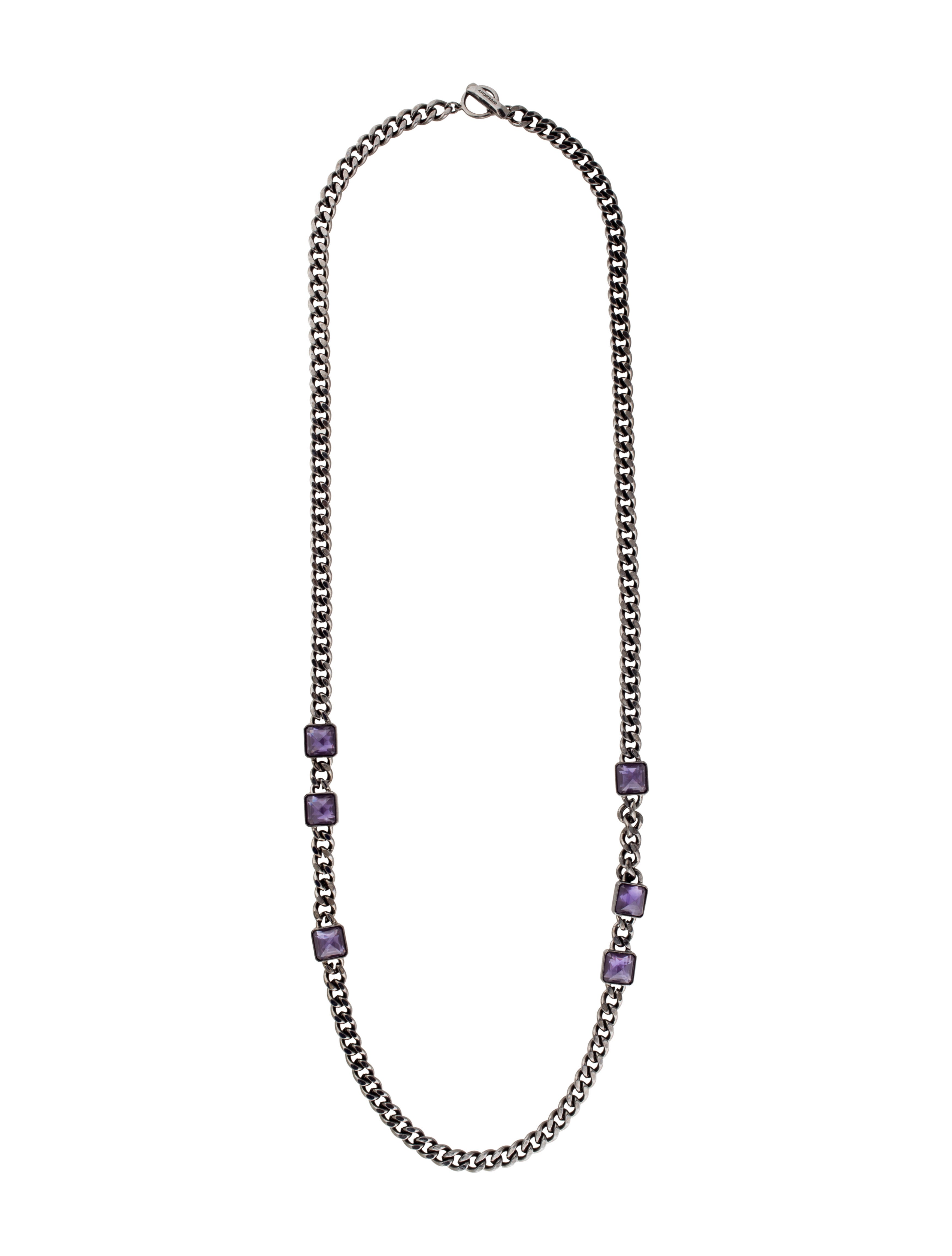 Givenchy Purple Gem Chain Necklace - Necklaces - GIV25752 | The RealReal