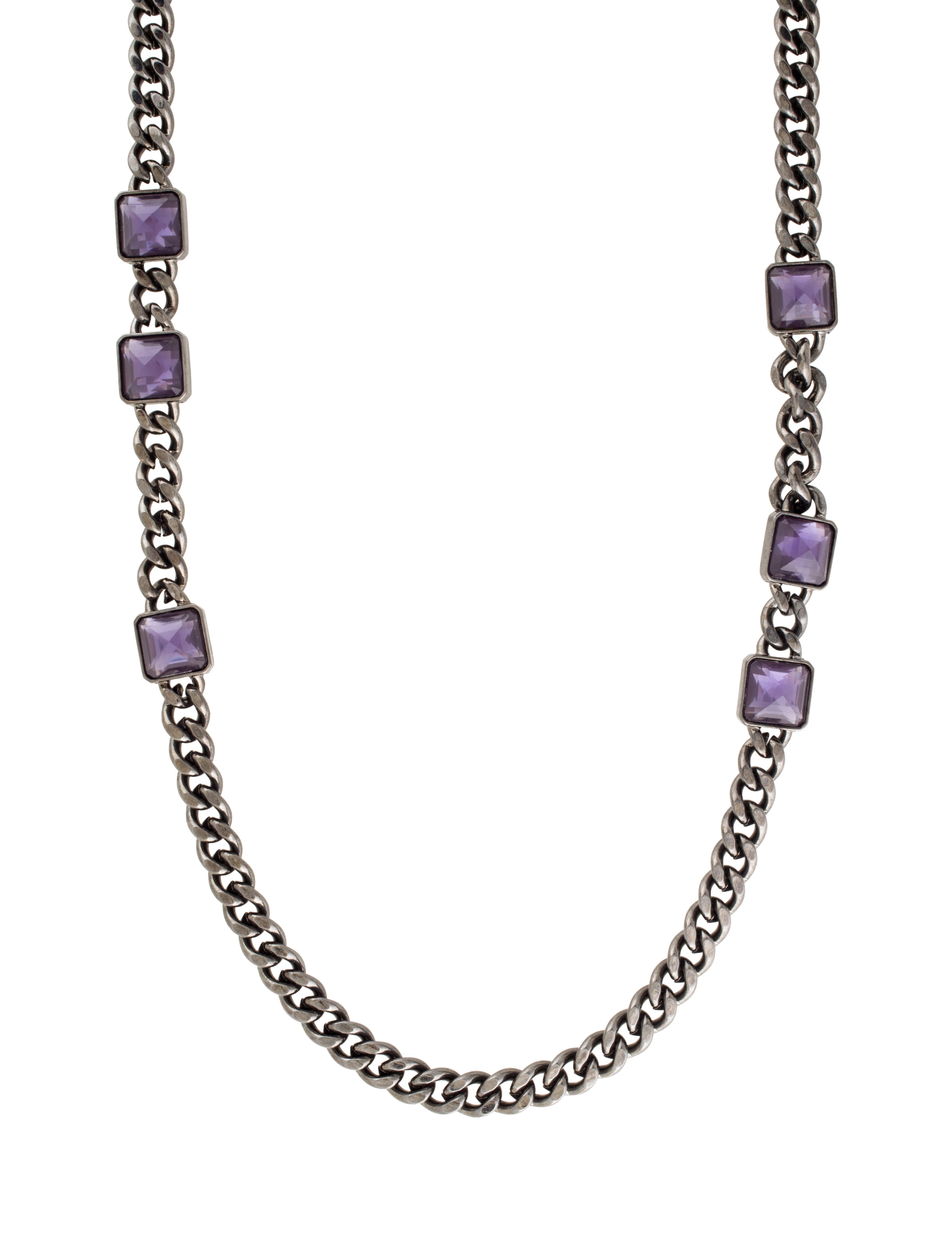 Givenchy Purple Gem Chain Necklace - GIV25752 | The RealReal