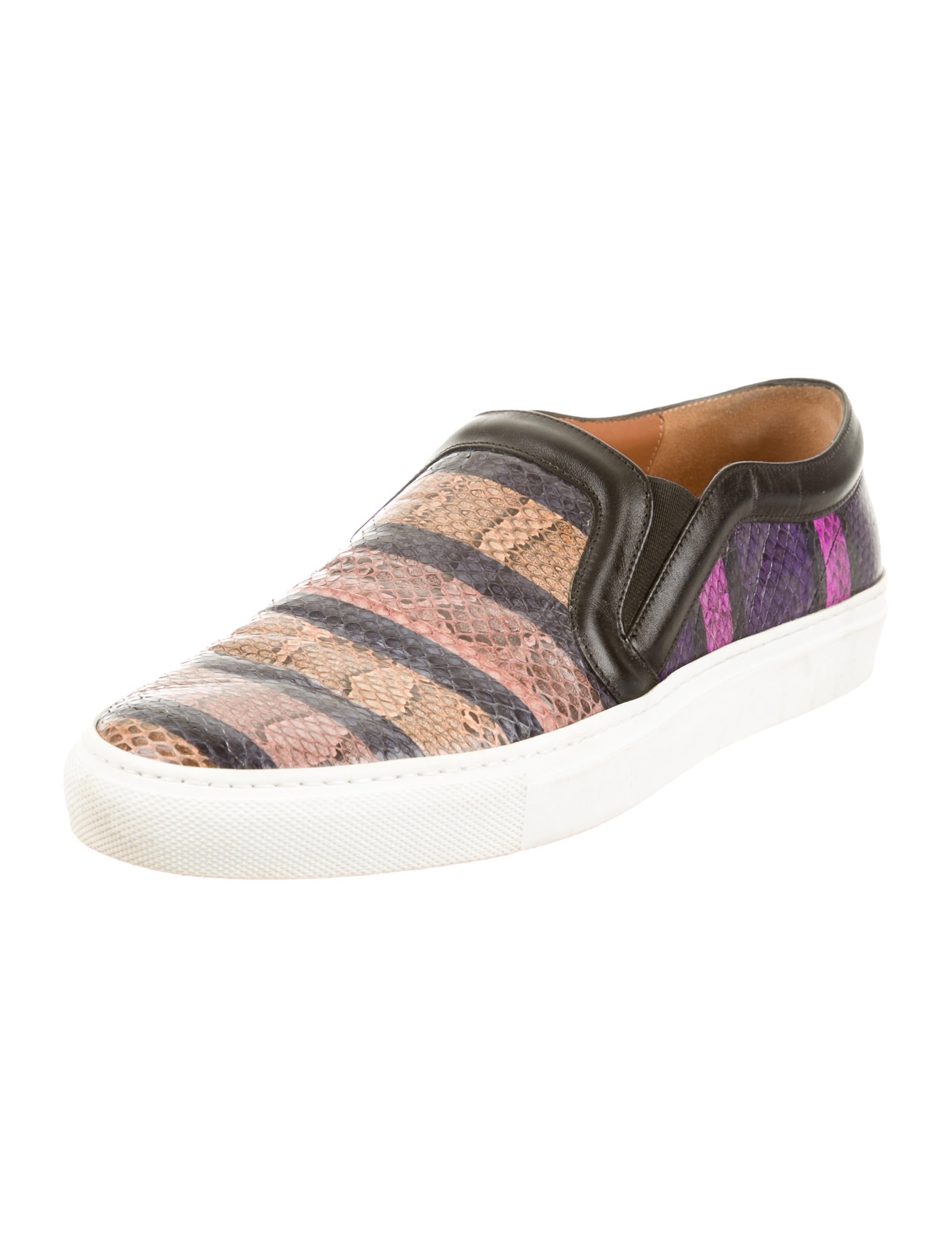 Givenchy Snakeskin Slip-On Sneakers - Neutrals Sneakers, Shoes ...