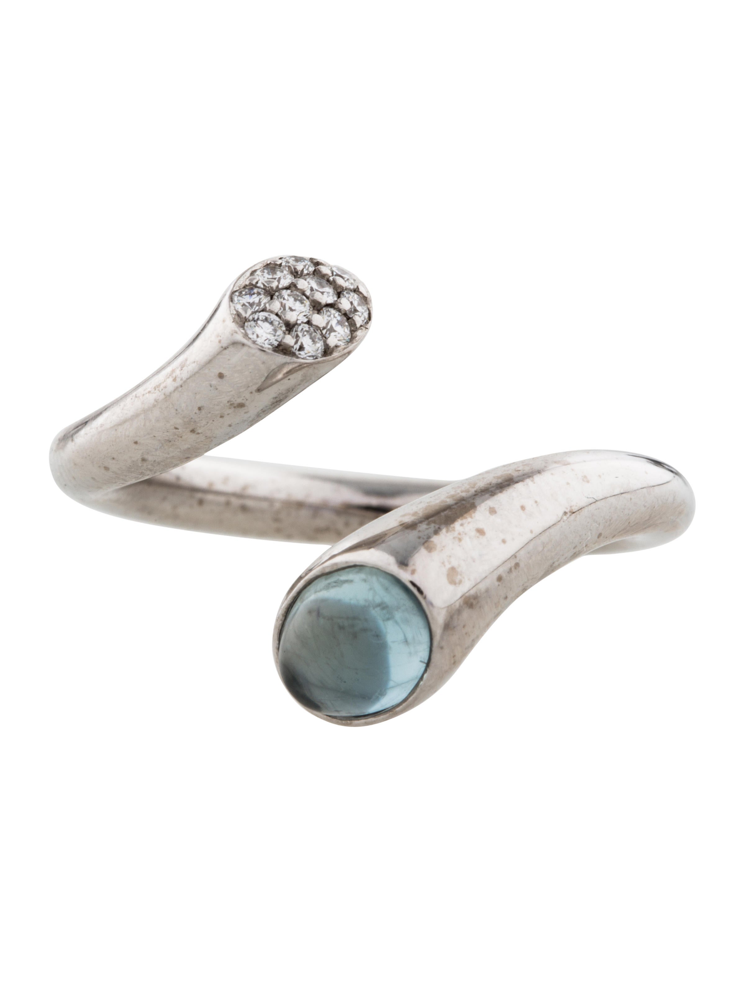 Georg Jensen 18K Aquamarine & Diamond Carnival Ring - Rings - GJJ20680 ...
