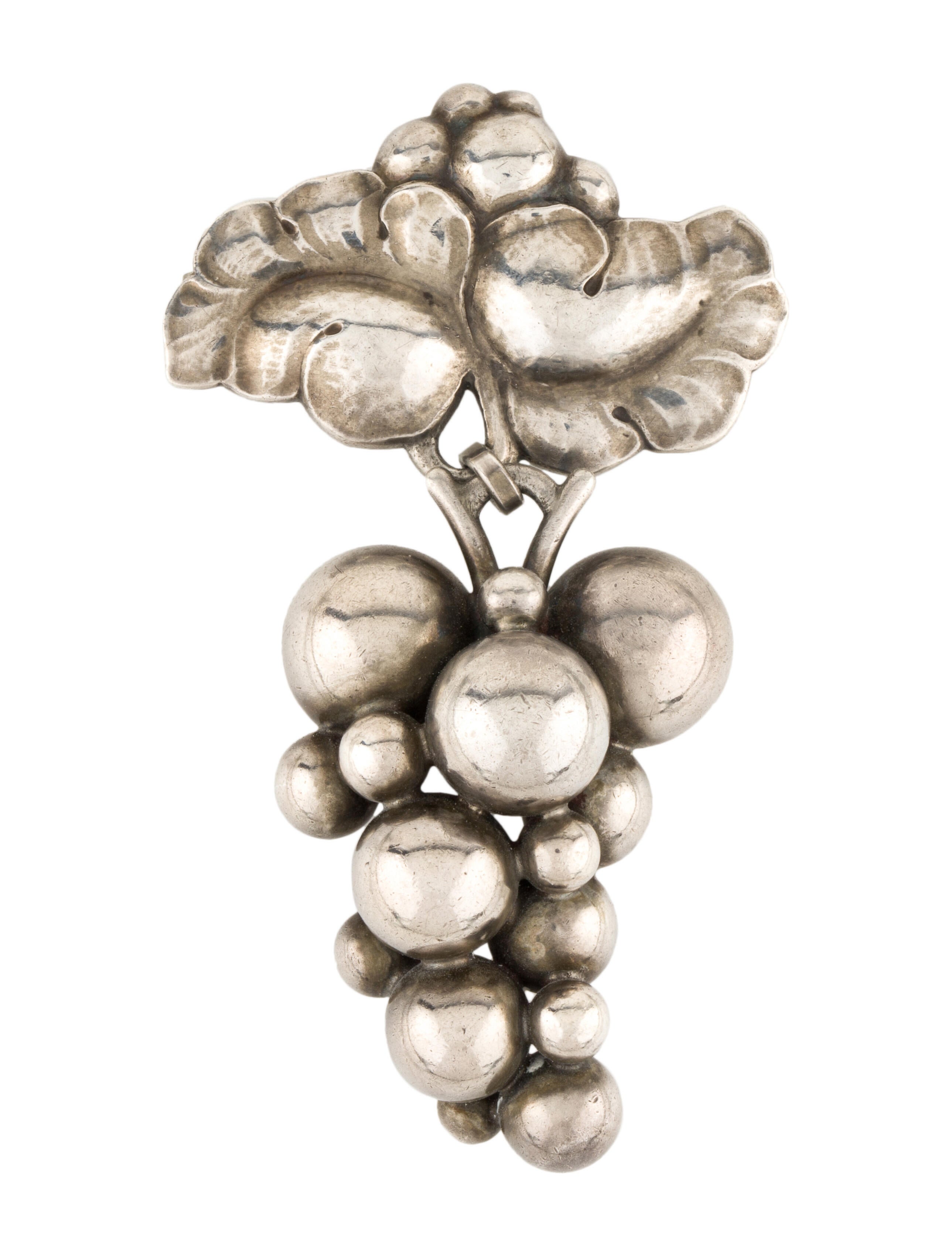 Georg Jensen Moonlight Grapes Brooch - Sterling Silver Pin, Brooches ...