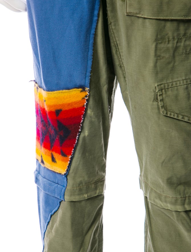 Greg Lauren Graphic Print Joggers - Green Pants, Clothing - GLN27377 ...