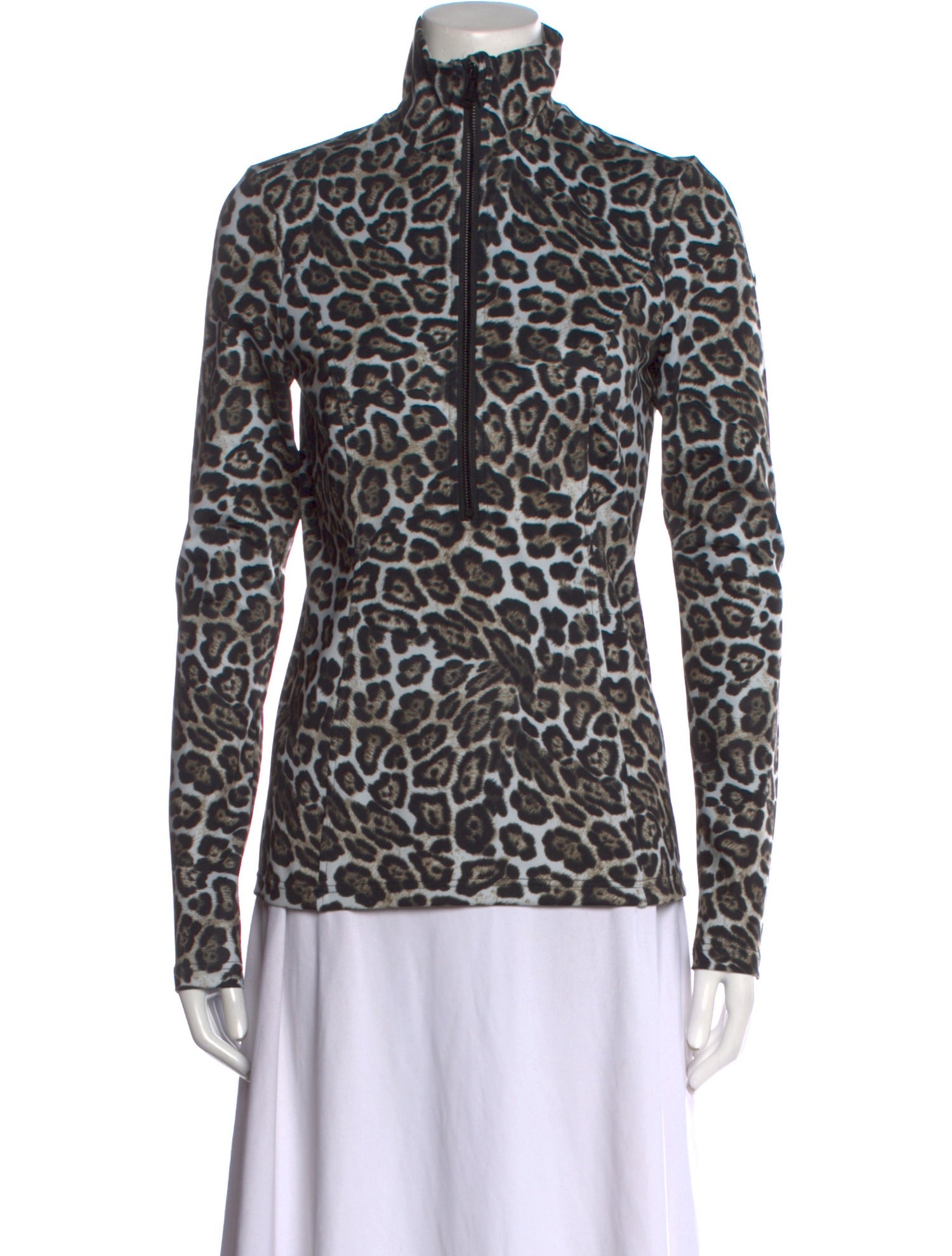Goldbergh Animal Print Turtleneck Top - Neutrals Tops, Clothing ...