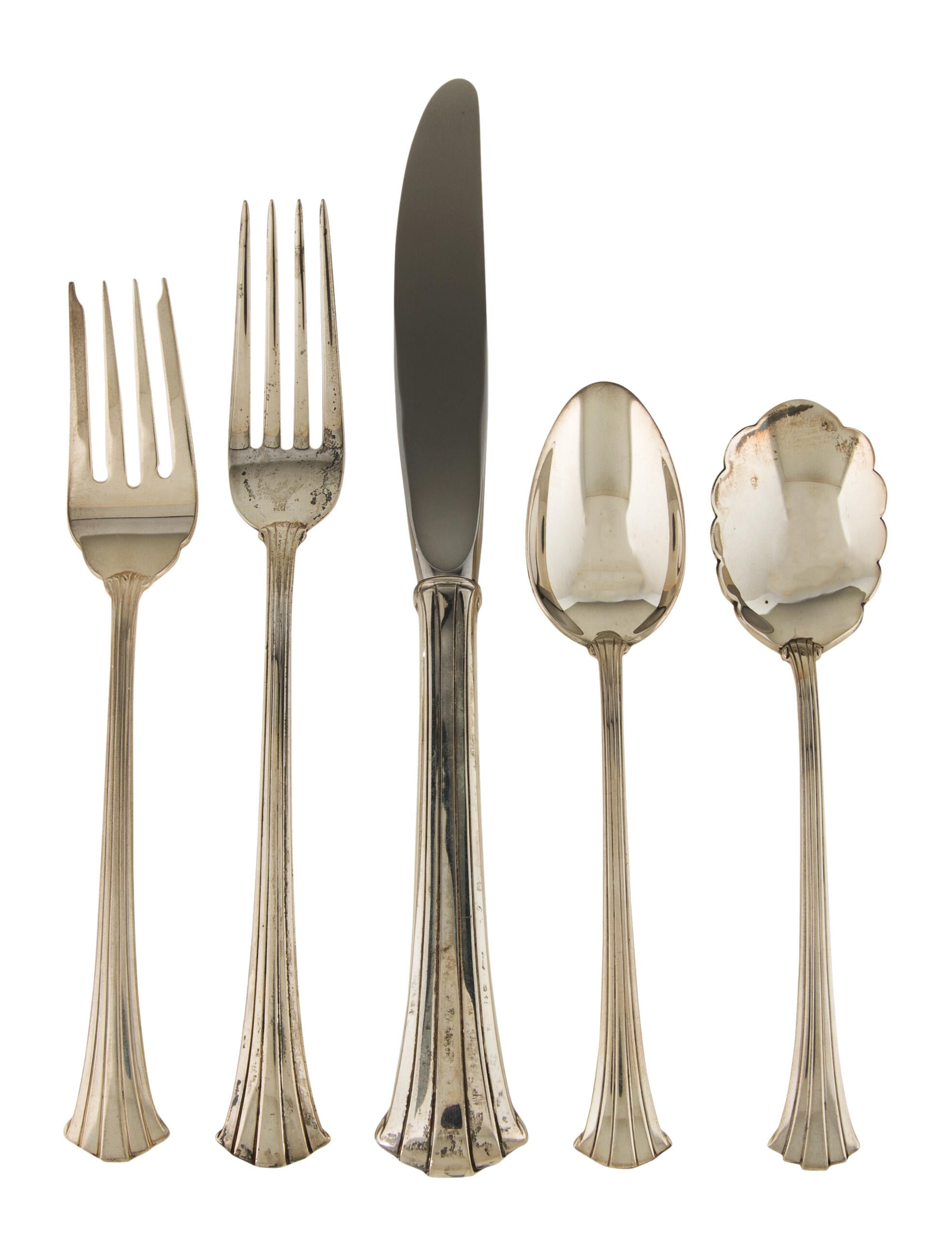 Gorham 102-Piece King George Sterling Flatware - Silver Dinnerware ...