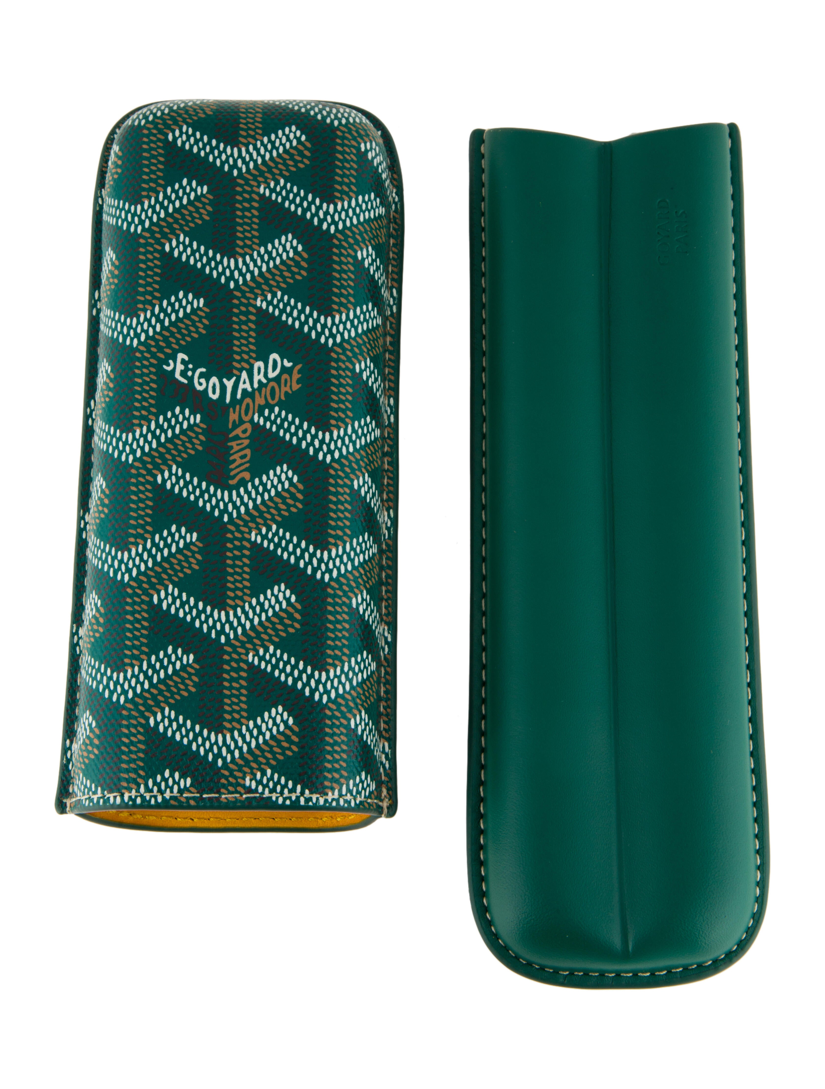 Goyard Goyardine Churchill Double Cigar Case - Green Tech & Travel ...
