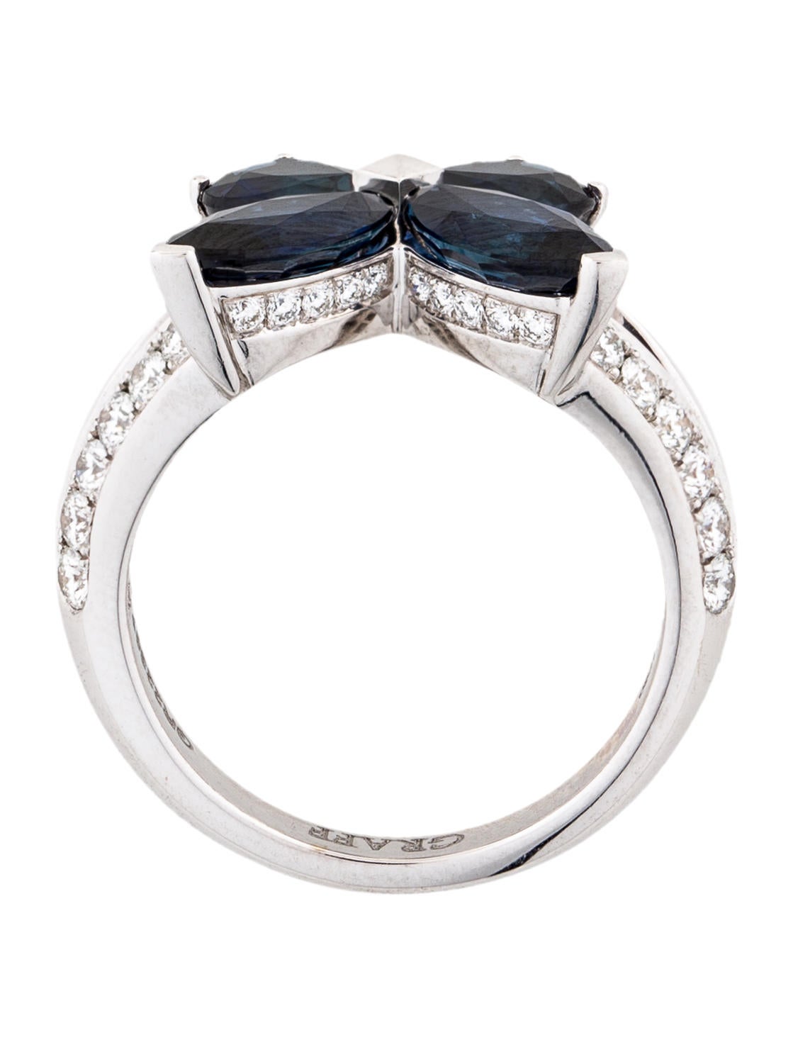 Graff 18K Diamond & Sapphire Butterfly Ring - Rings - GRA20025 | The ...