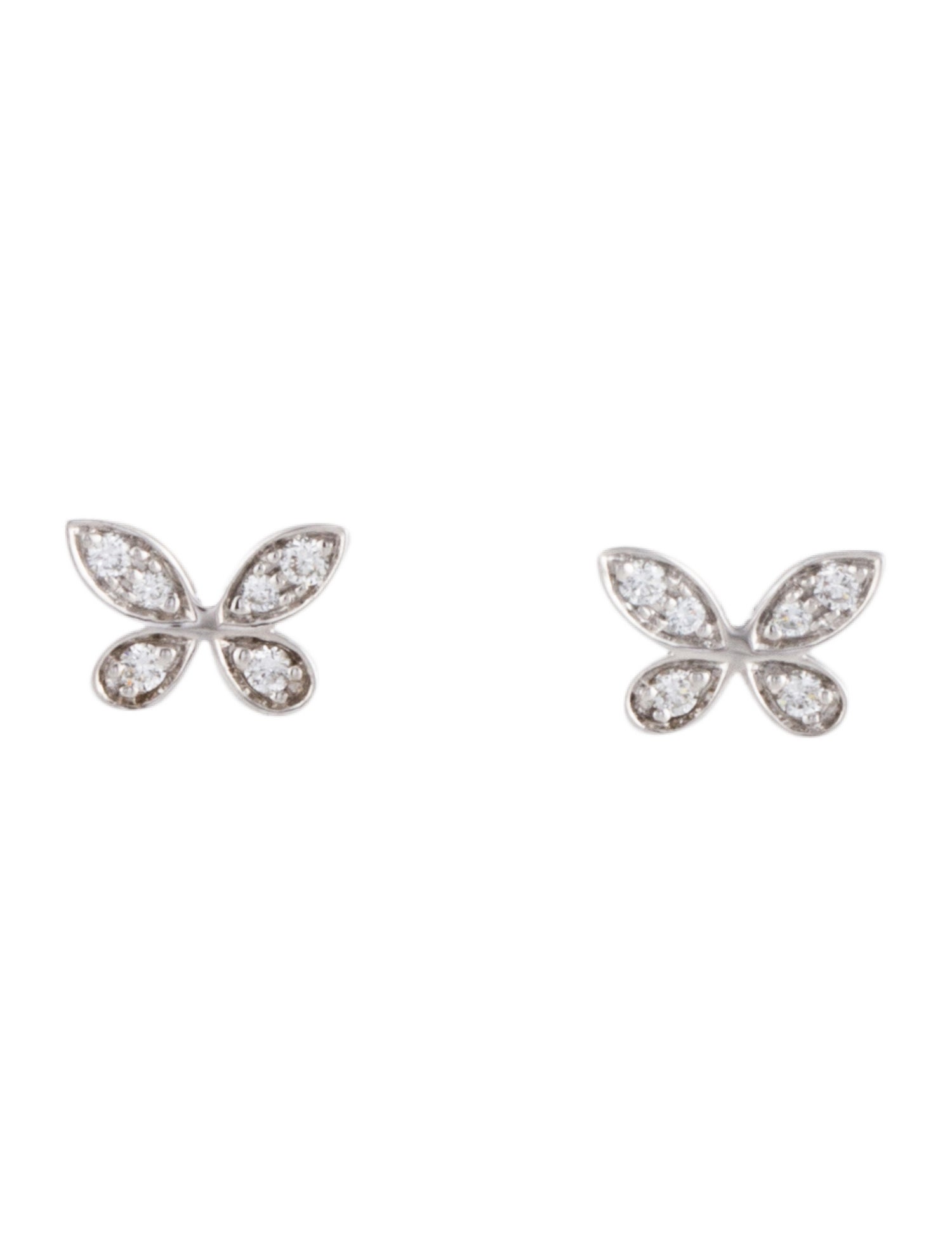 Maria Tash 18K Diamond Crescendo Bar Threaded Stud Earring - Rhodium ...