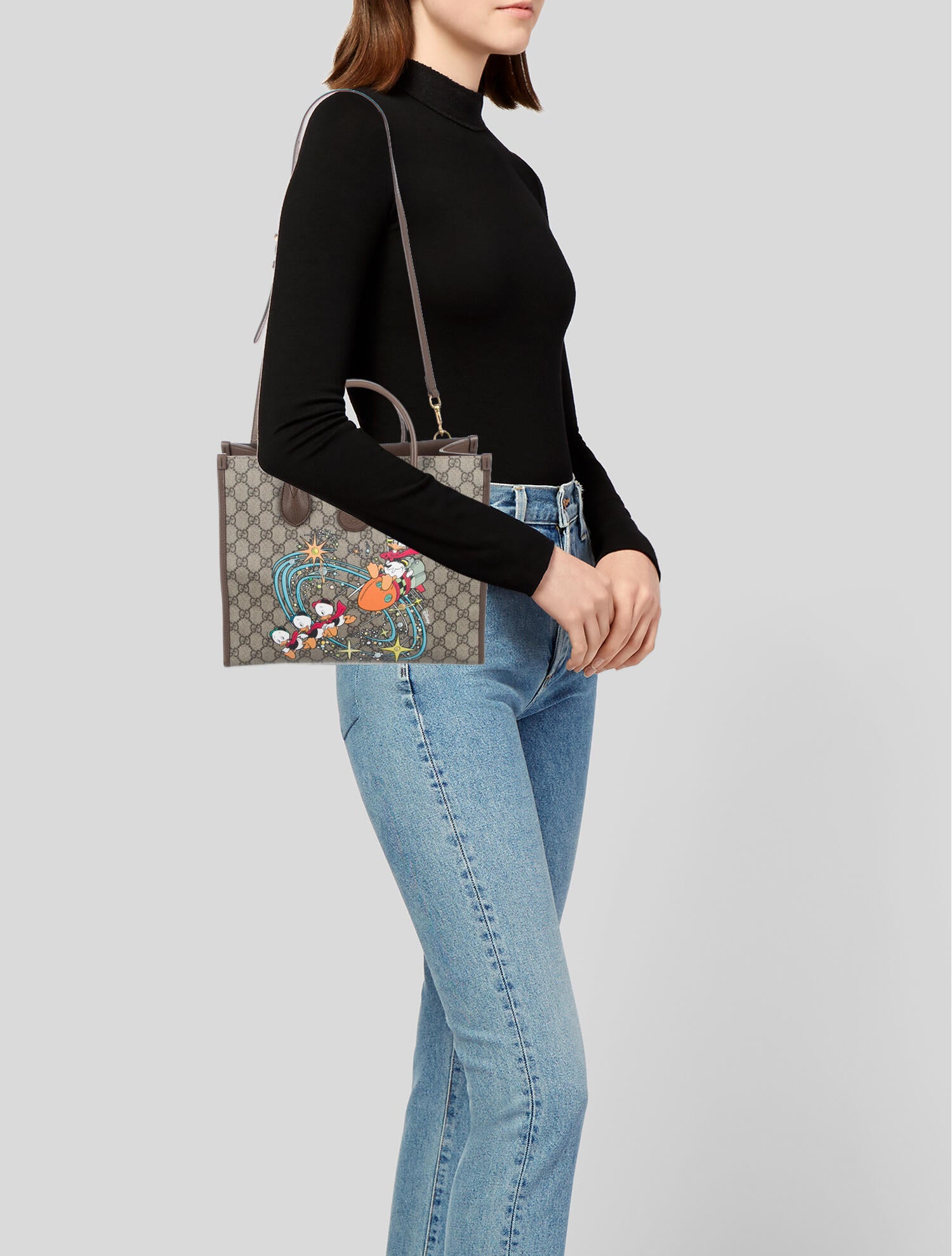 Gucci x Disney GG Supreme Donald Duck Tote - Neutrals Totes, Handbags ...
