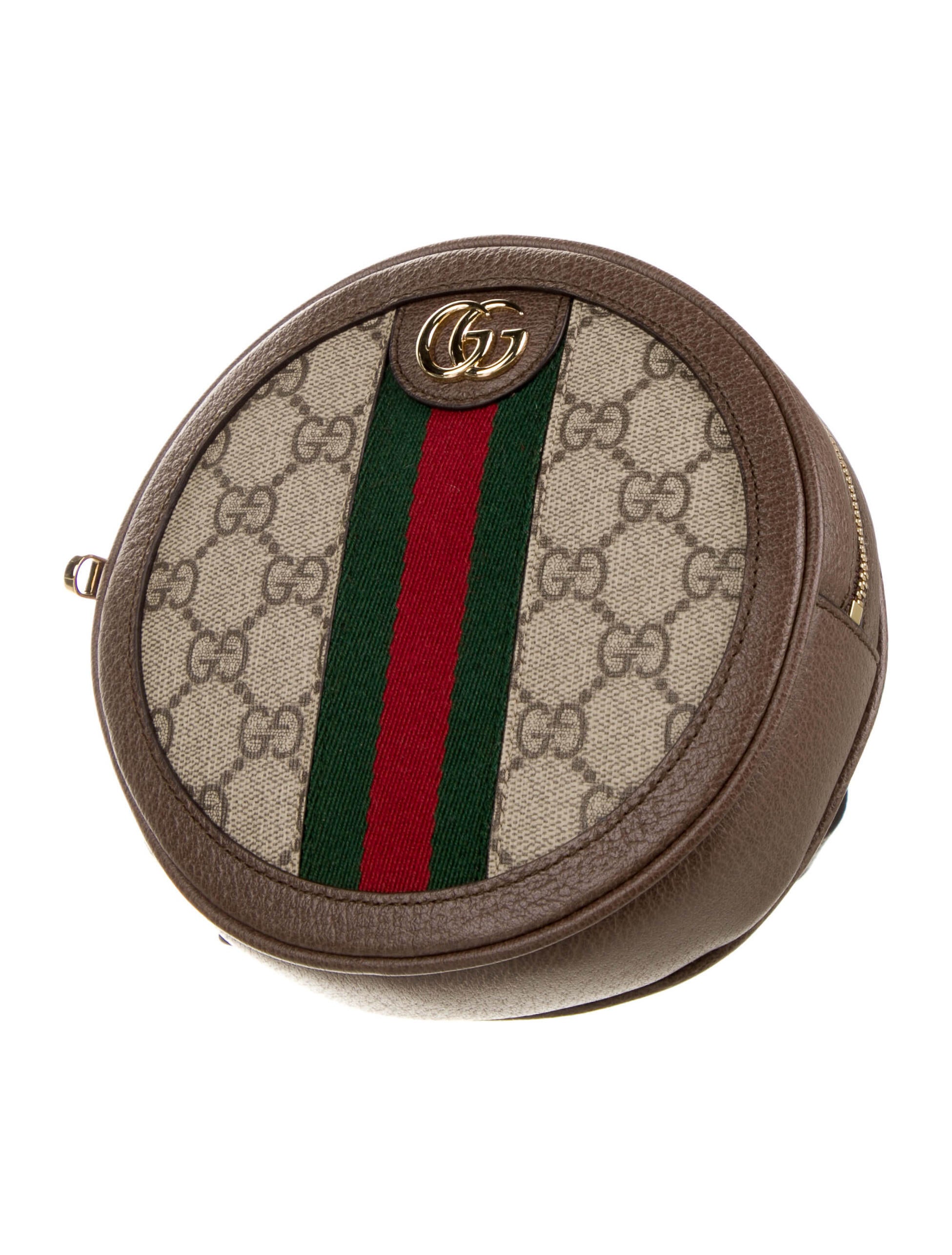 Gucci GG Supreme Mini Round Ophidia Backpack - Brown Backpacks ...