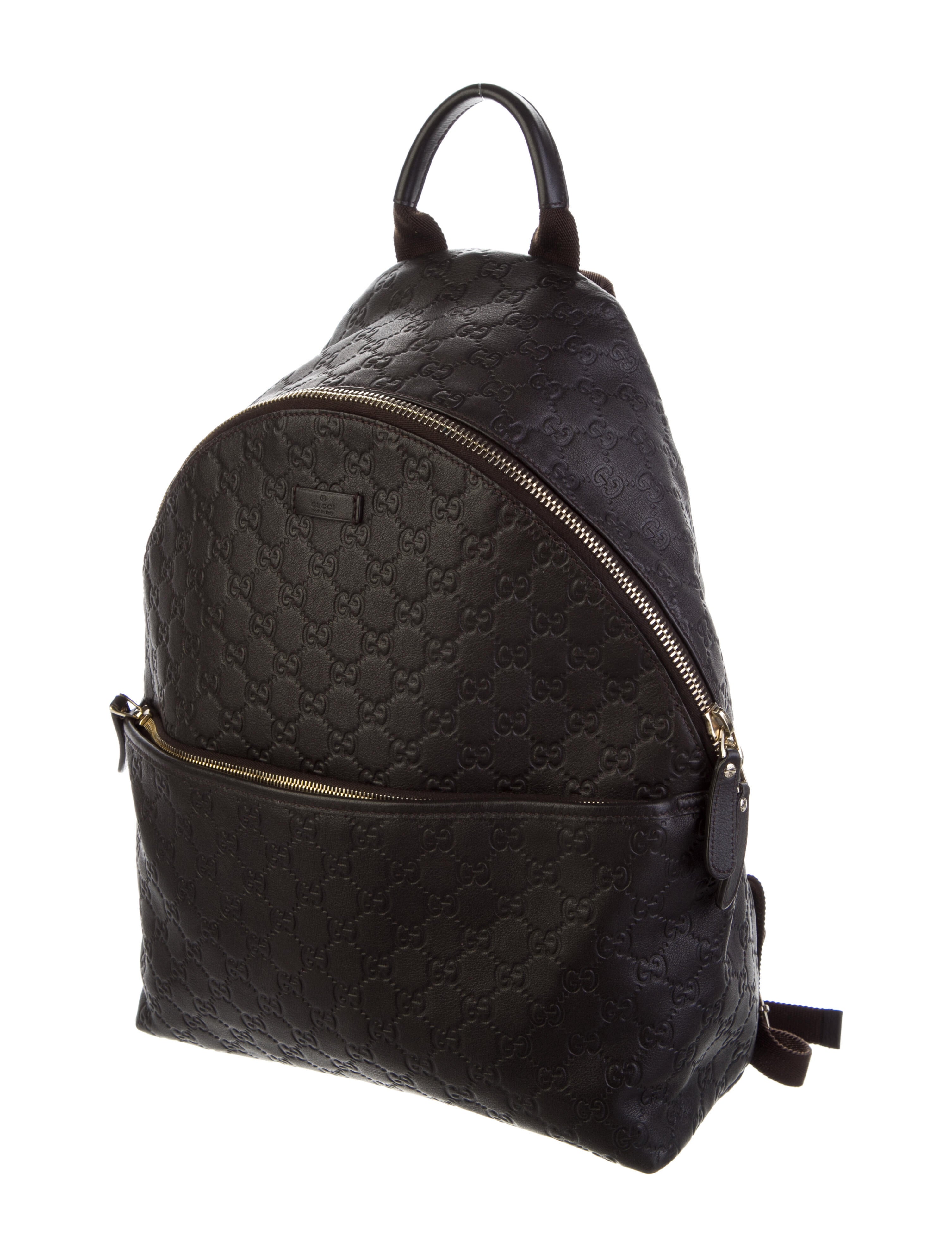 Gucci GG Signature Leather Backpack - Backpacks, Handbags | The RealReal