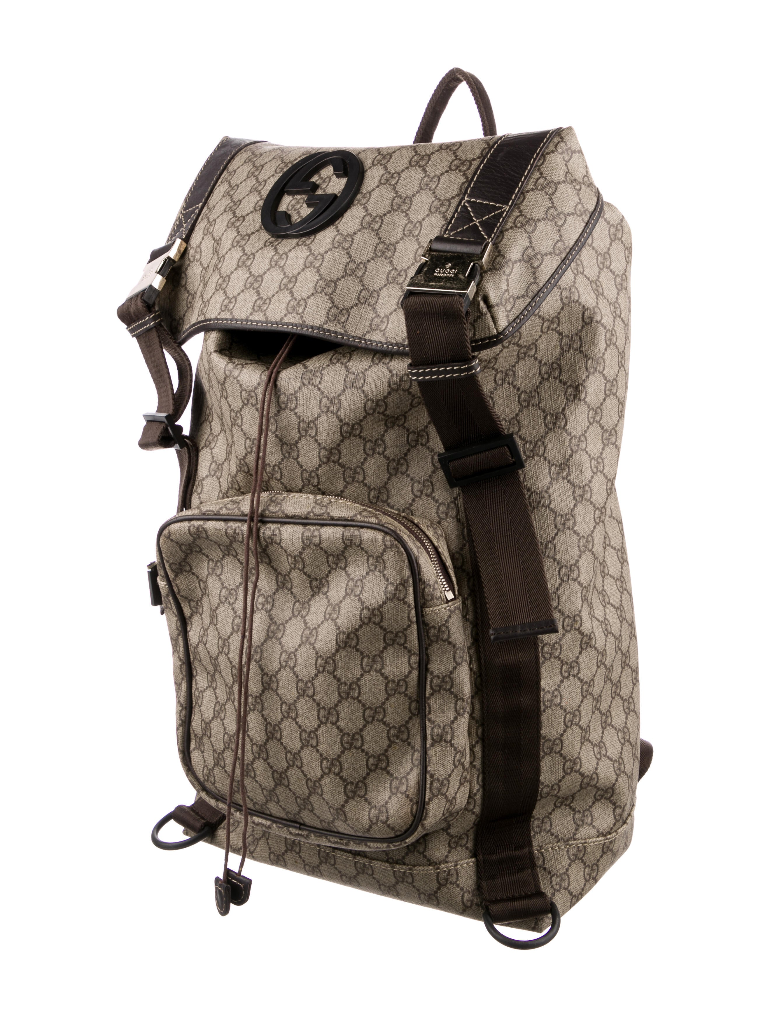 Gucci GG Supreme Cargo Backpack - Brown Backpacks, Handbags ...