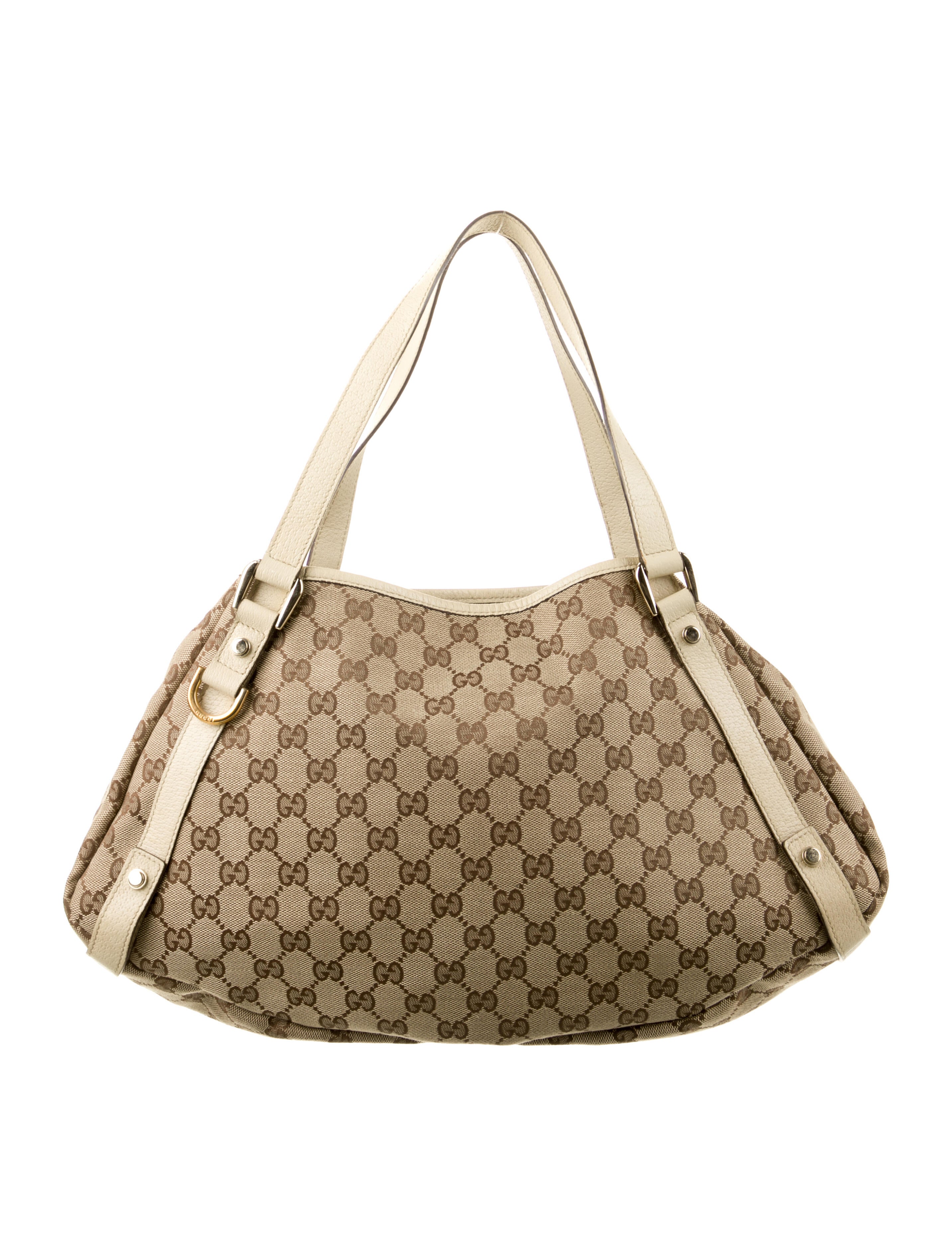 Gucci GG Canvas Pleated Shoulder Bag - Brown Shoulder Bags, Handbags ...