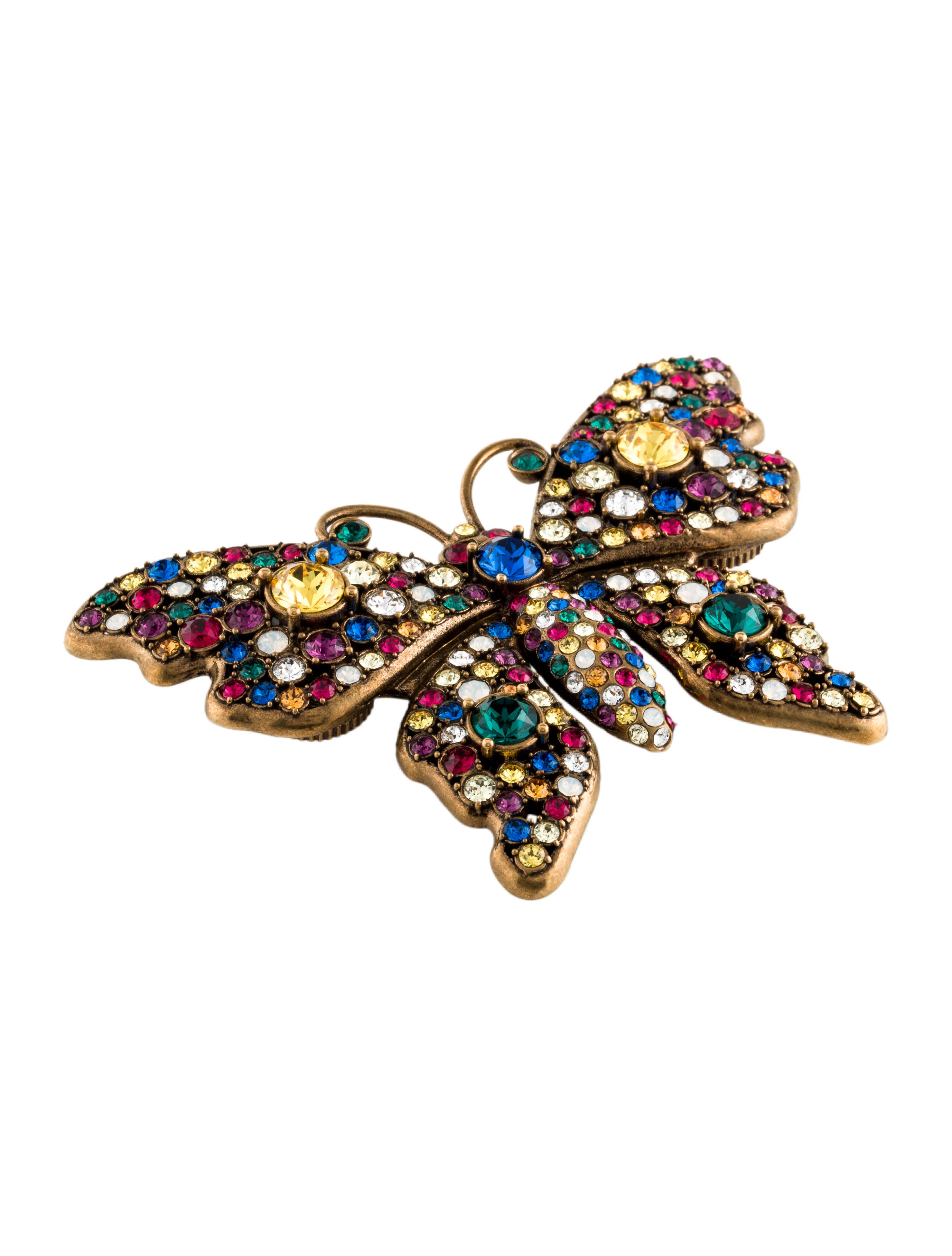 Gucci Crystal Butterfly Brooch - Blue Pin, Brooches - GUC1047985 | The ...