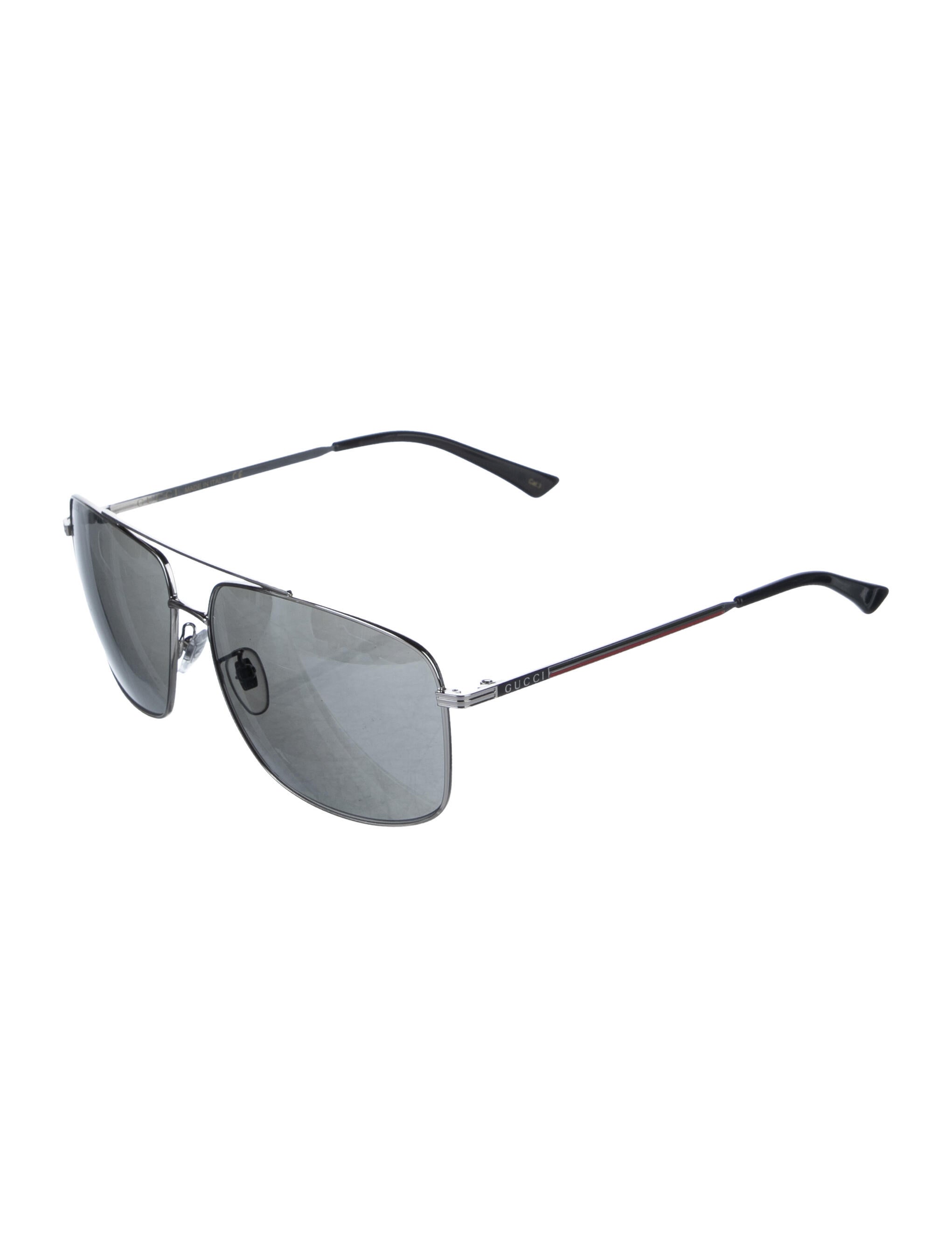 Gucci Aviator Tinted Sunglasses - Silver Sunglasses, Accessories ...