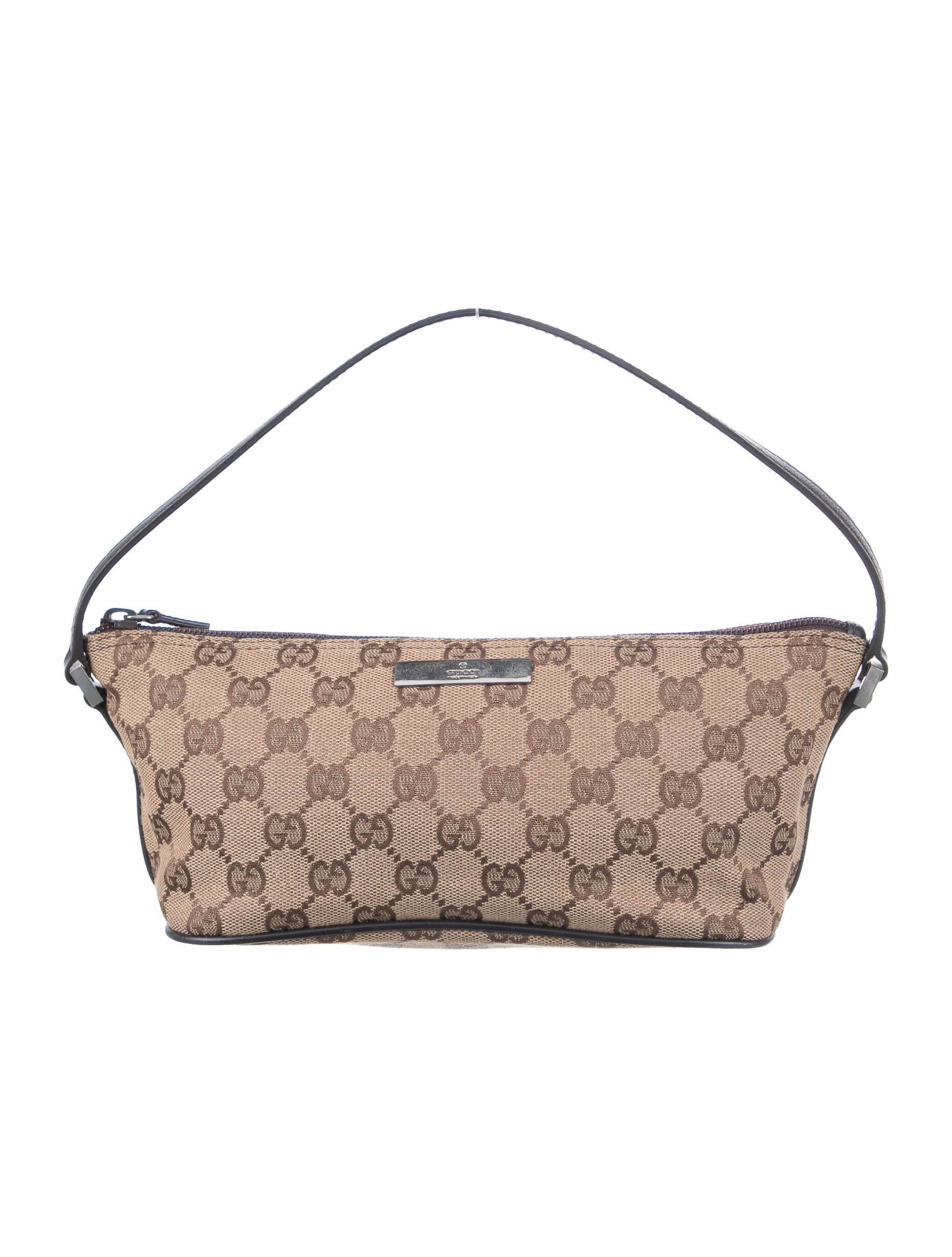 Gucci GG Canvas Boat Pochette - Brown Handle Bags, Handbags ...