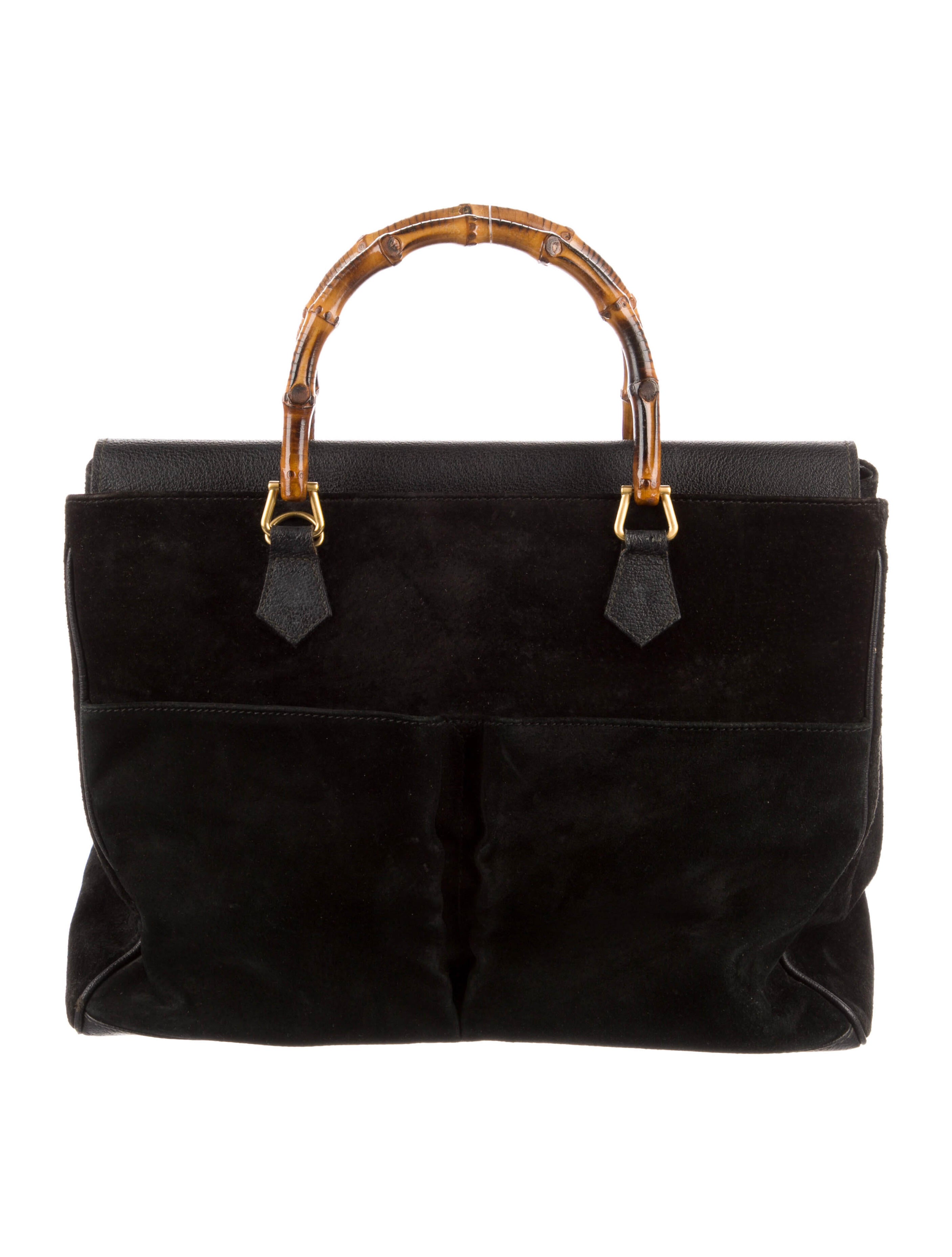 Gucci Vintage Diana Bamboo Suede Tote Bag - Totes, Handbags | The RealReal