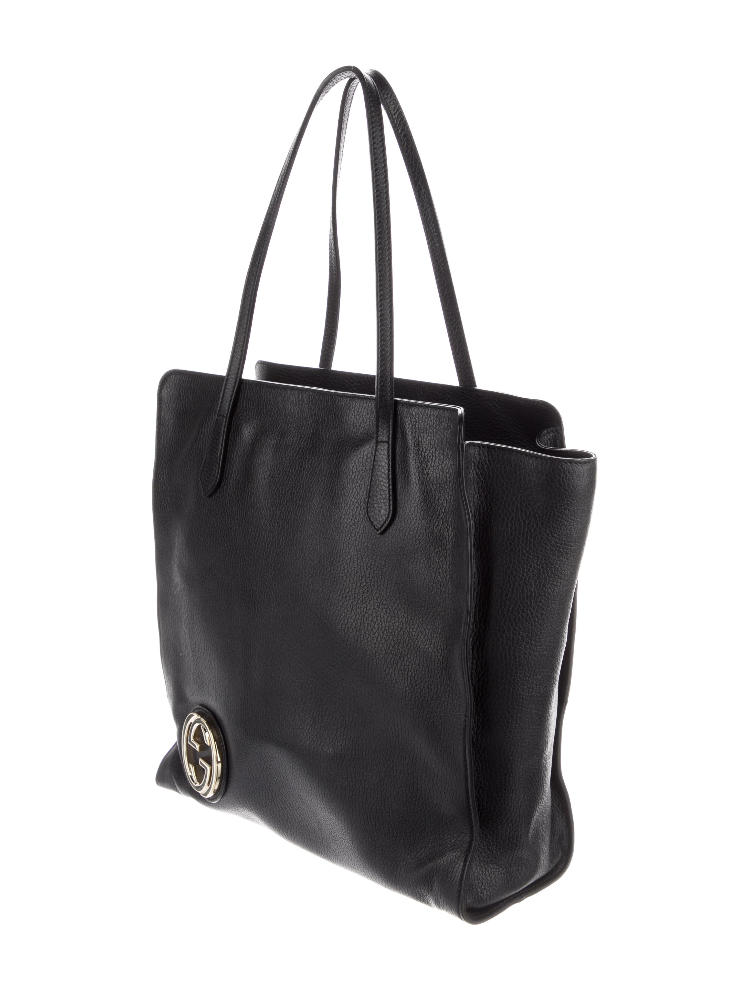 Gucci Interlocking G Dollar Tote - Black Totes, Handbags - GUC1057826 ...