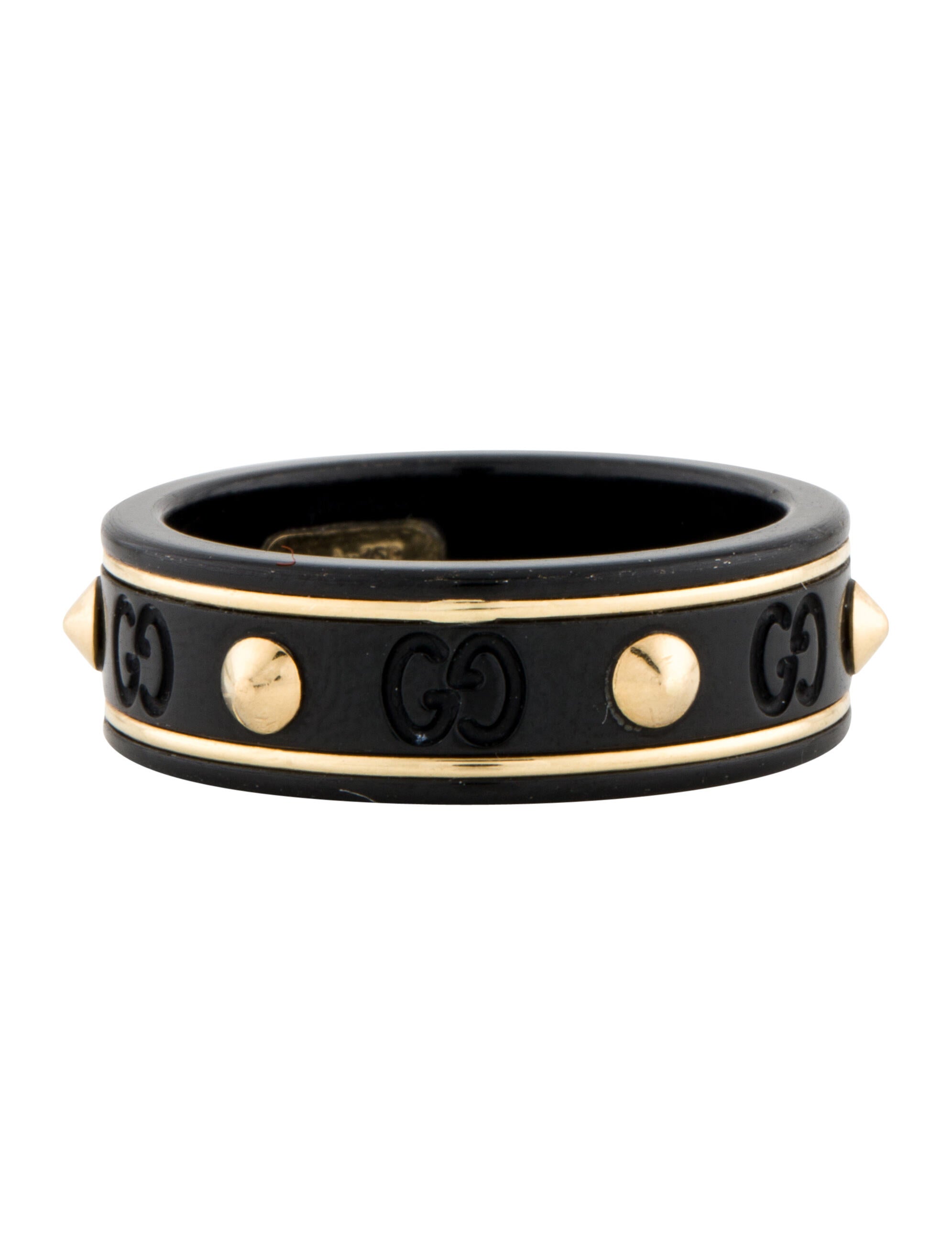 Gucci 18K Ceramic Icon Ring - 18K Yellow Gold Band, Rings - GUC1063643 ...