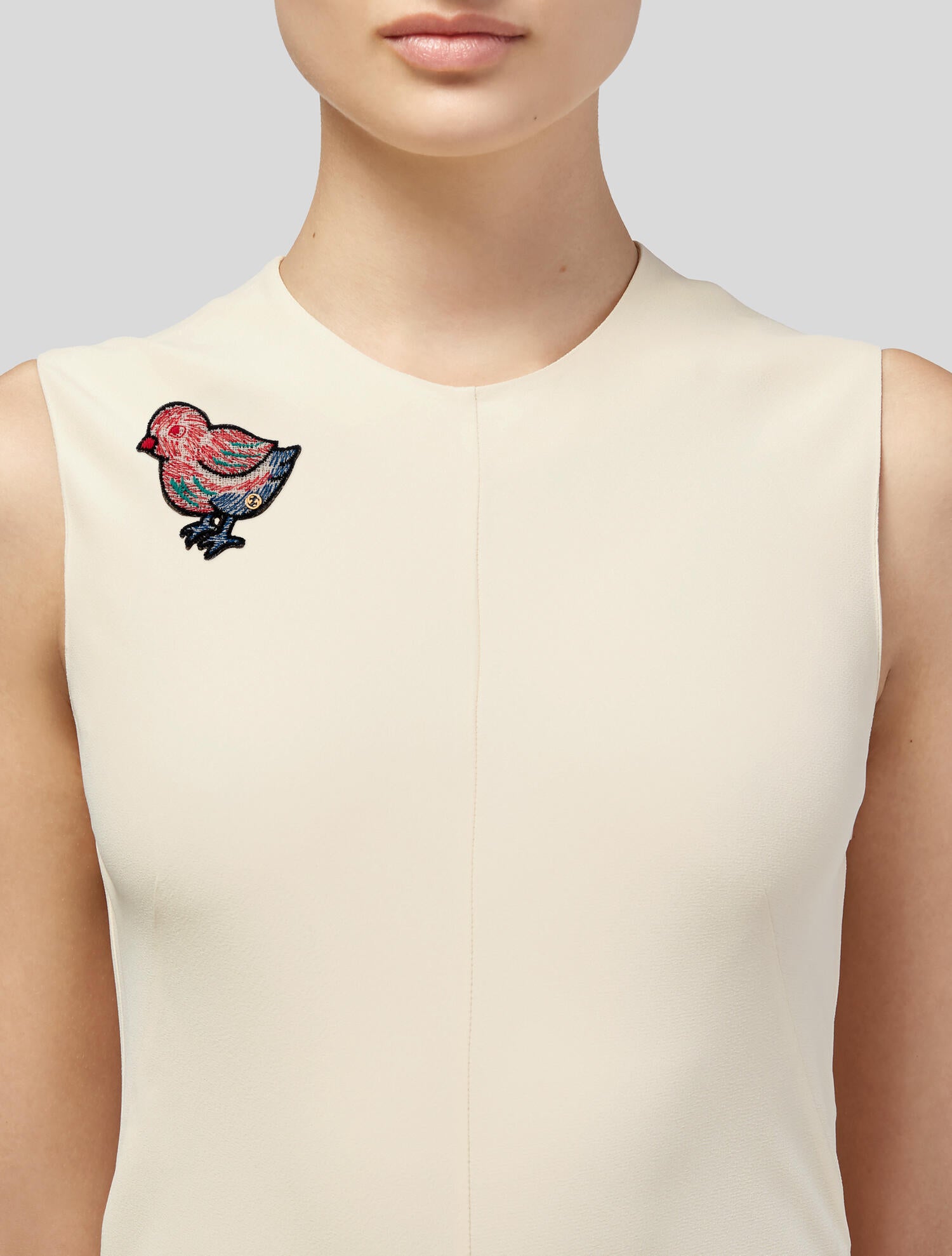 Gucci Wood & Cord Embroidered Cat Pin - Blue, Gold-Tone Metal Pin ...