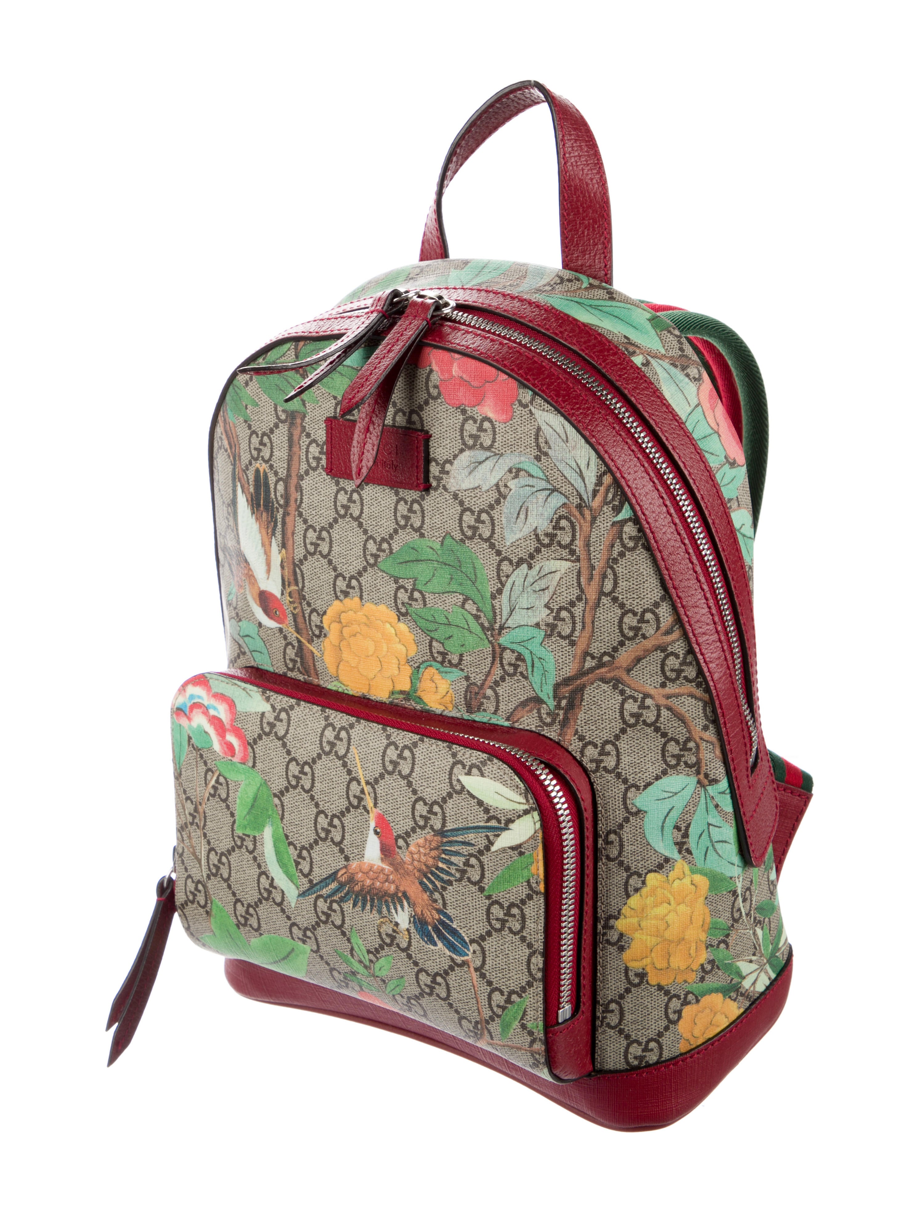 Gucci Embroidered Backpack - Red Backpacks, Handbags - GUC179378 | The ...