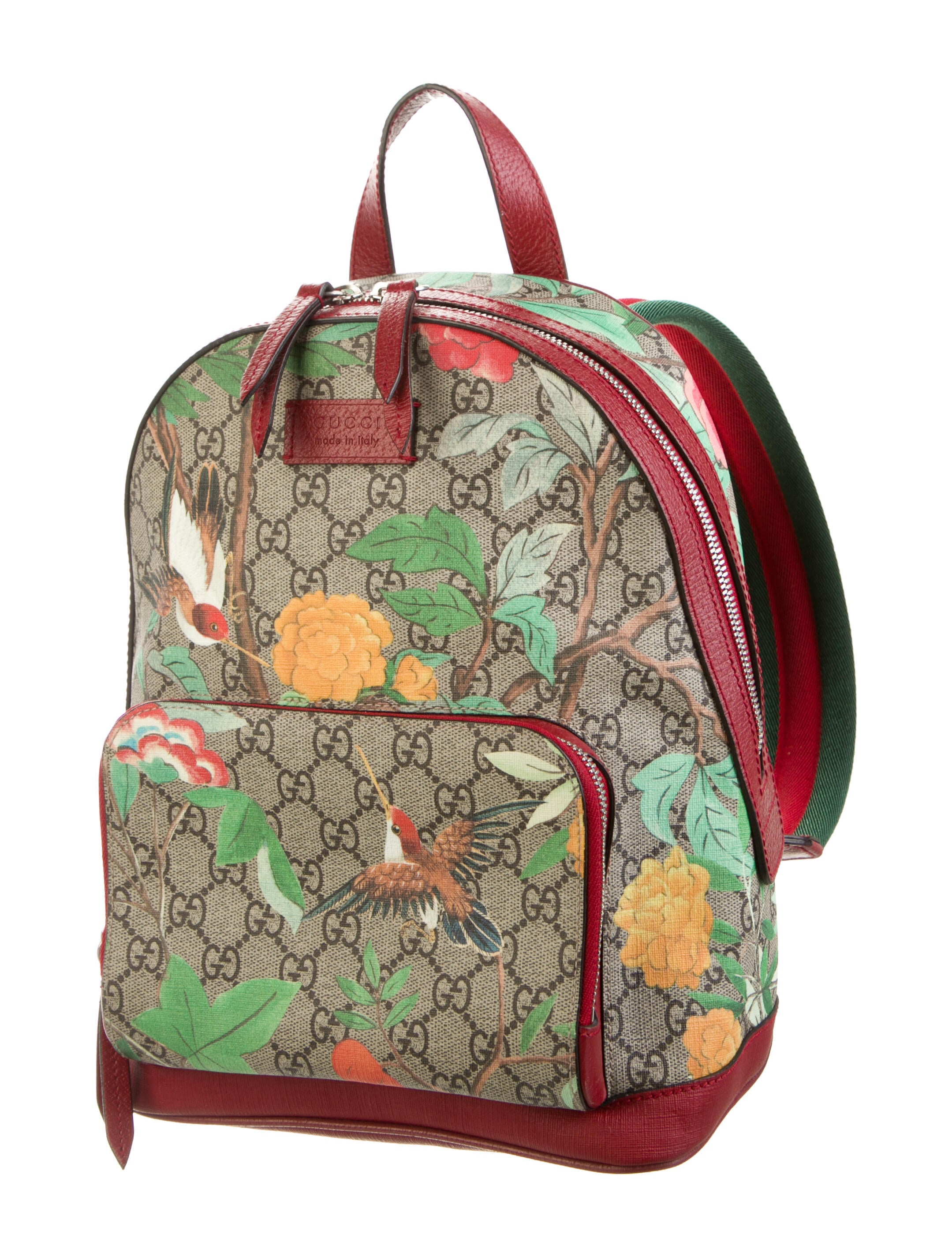 Gucci Embroidered Backpack - Red Backpacks, Handbags - GUC179378 | The ...