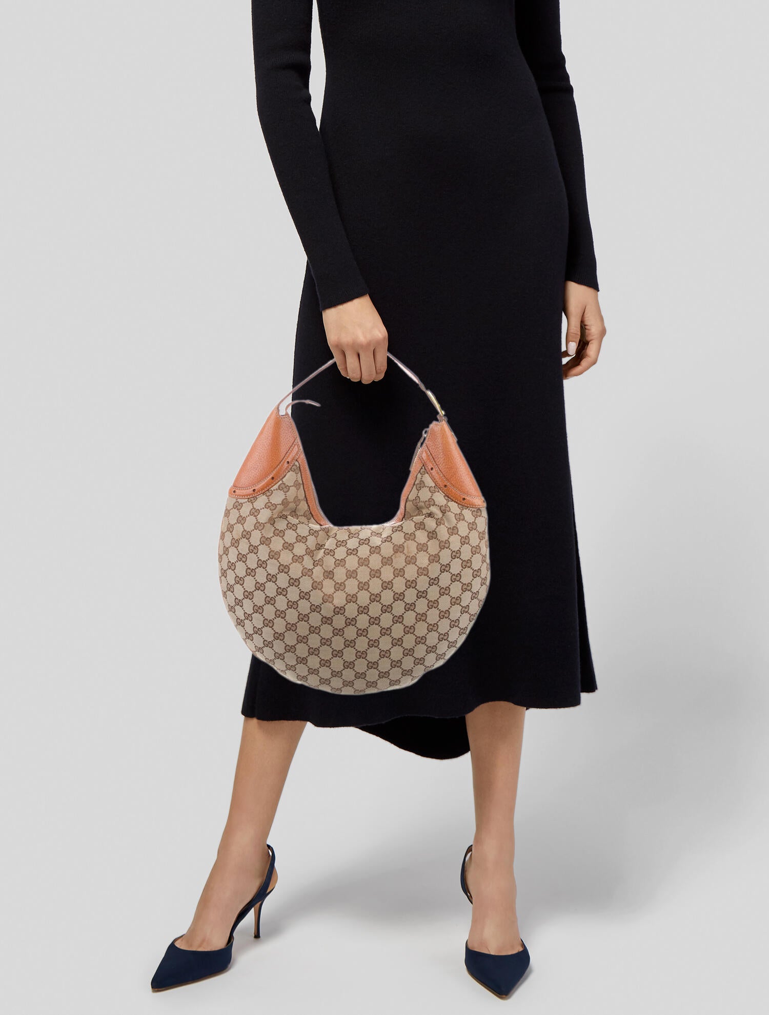 Gucci GG Canvas Hobo Bag - Brown Shoulder Bags, Handbags - GUC1074082 ...