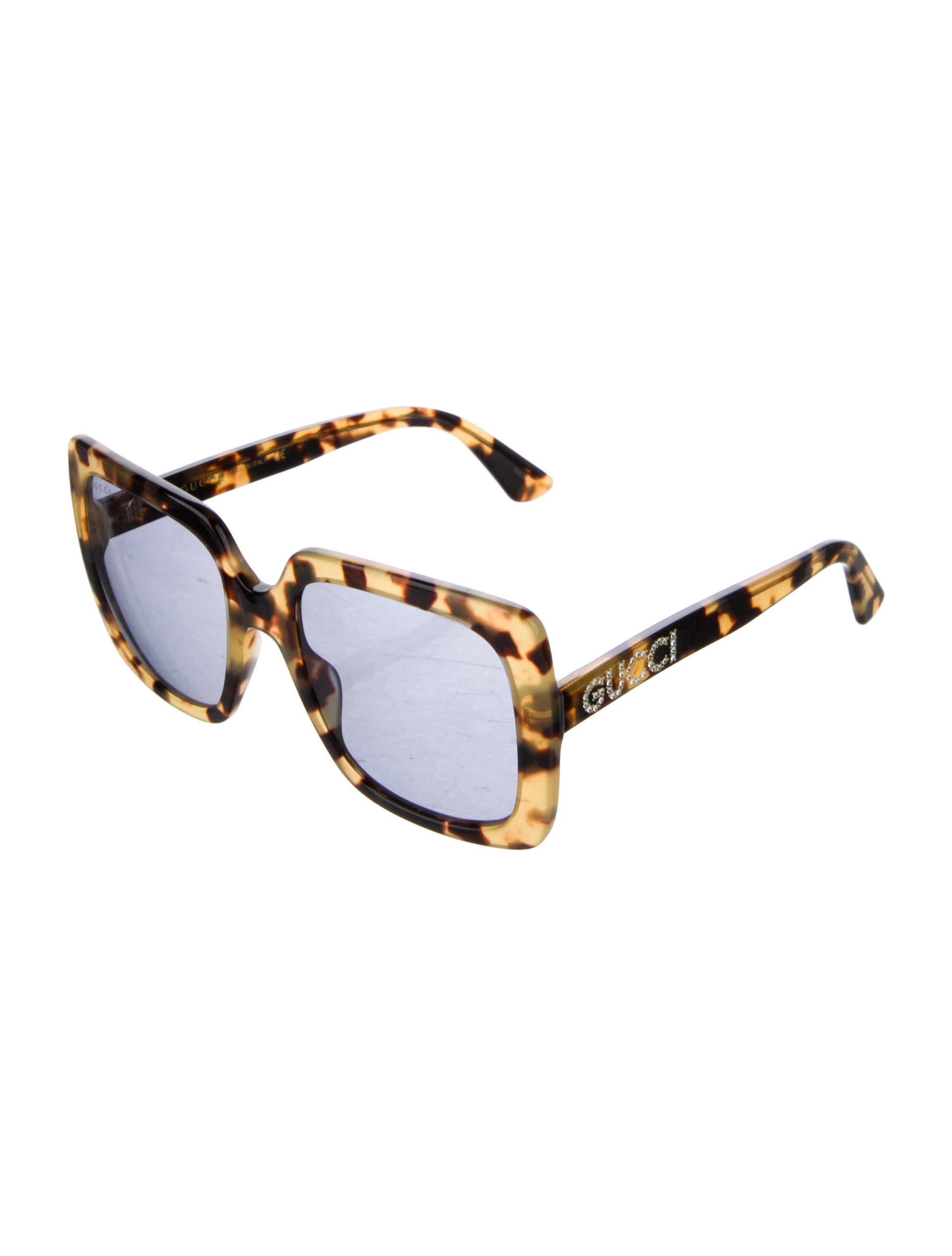 Gucci Square Mirrored Sunglasses - Black Sunglasses, Accessories ...