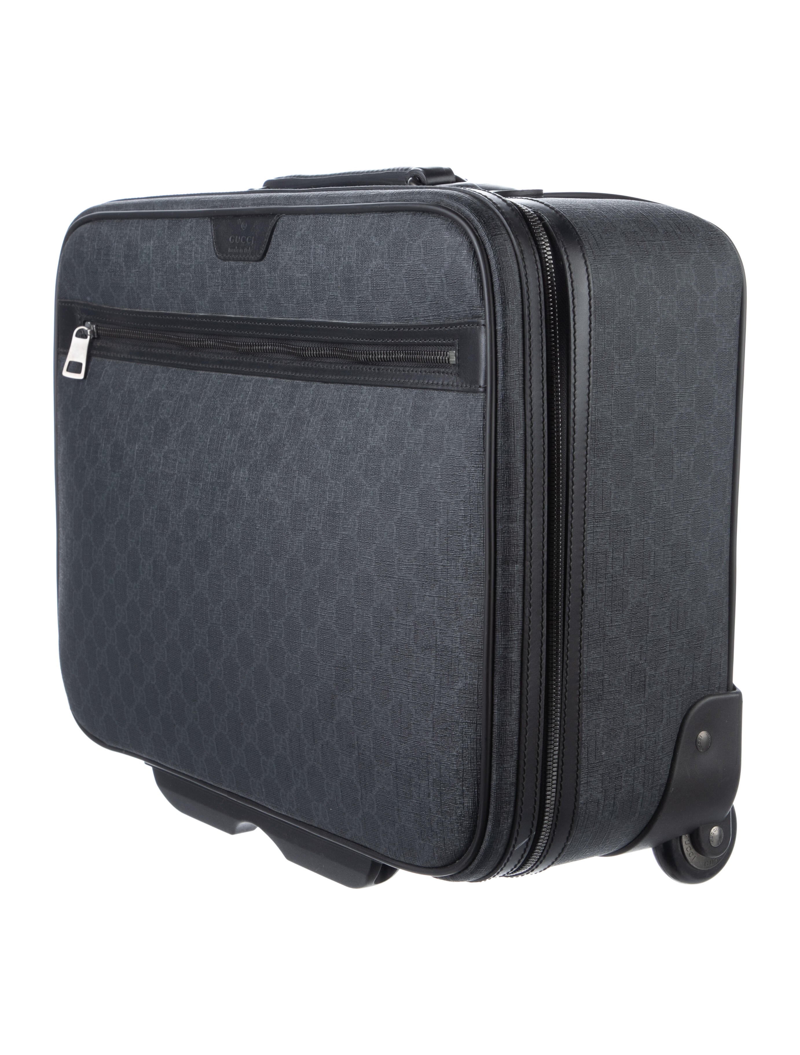 Gucci GG Supreme Rolling Trolley - Black Luggage and Travel, Handbags ...