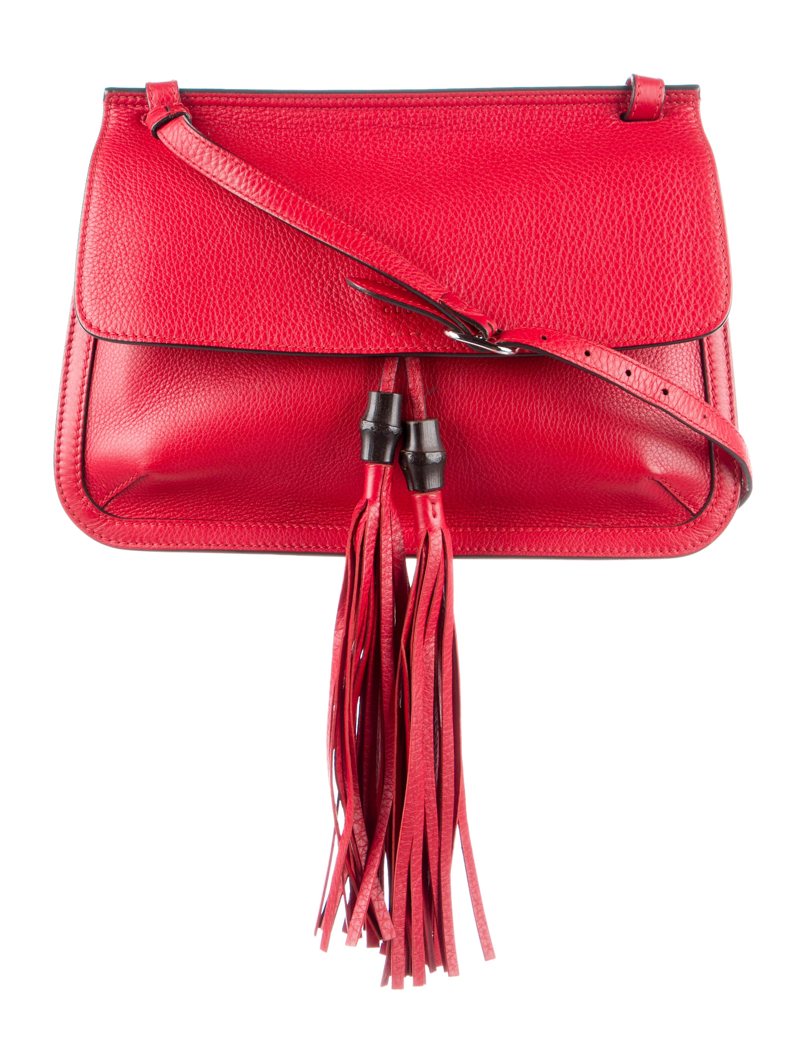 Gucci Medium Bamboo Daily Flap Bag - Red Crossbody Bags, Handbags ...