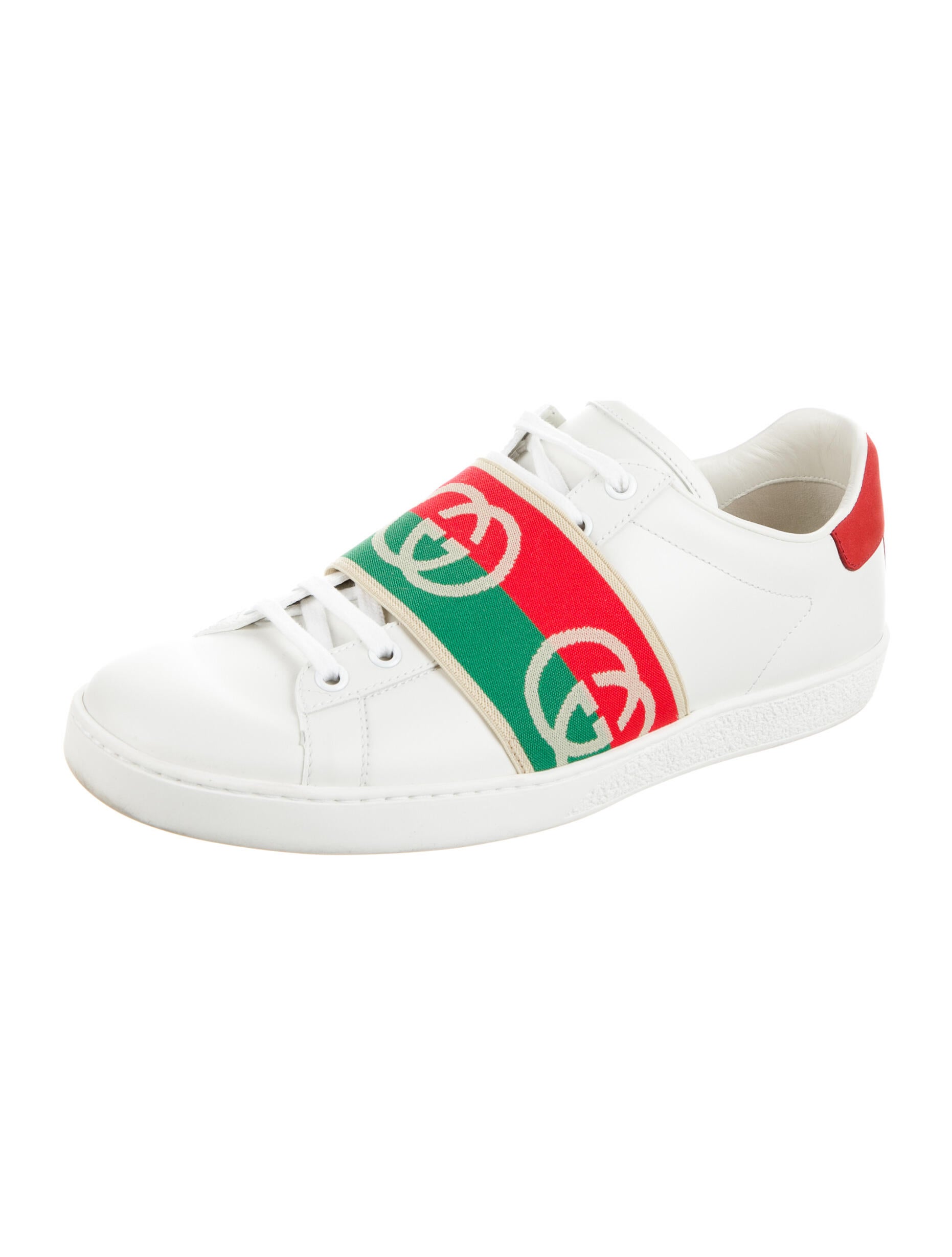 Gucci Interlocking G Logo Leather Sneakers - White Sneakers, Shoes ...
