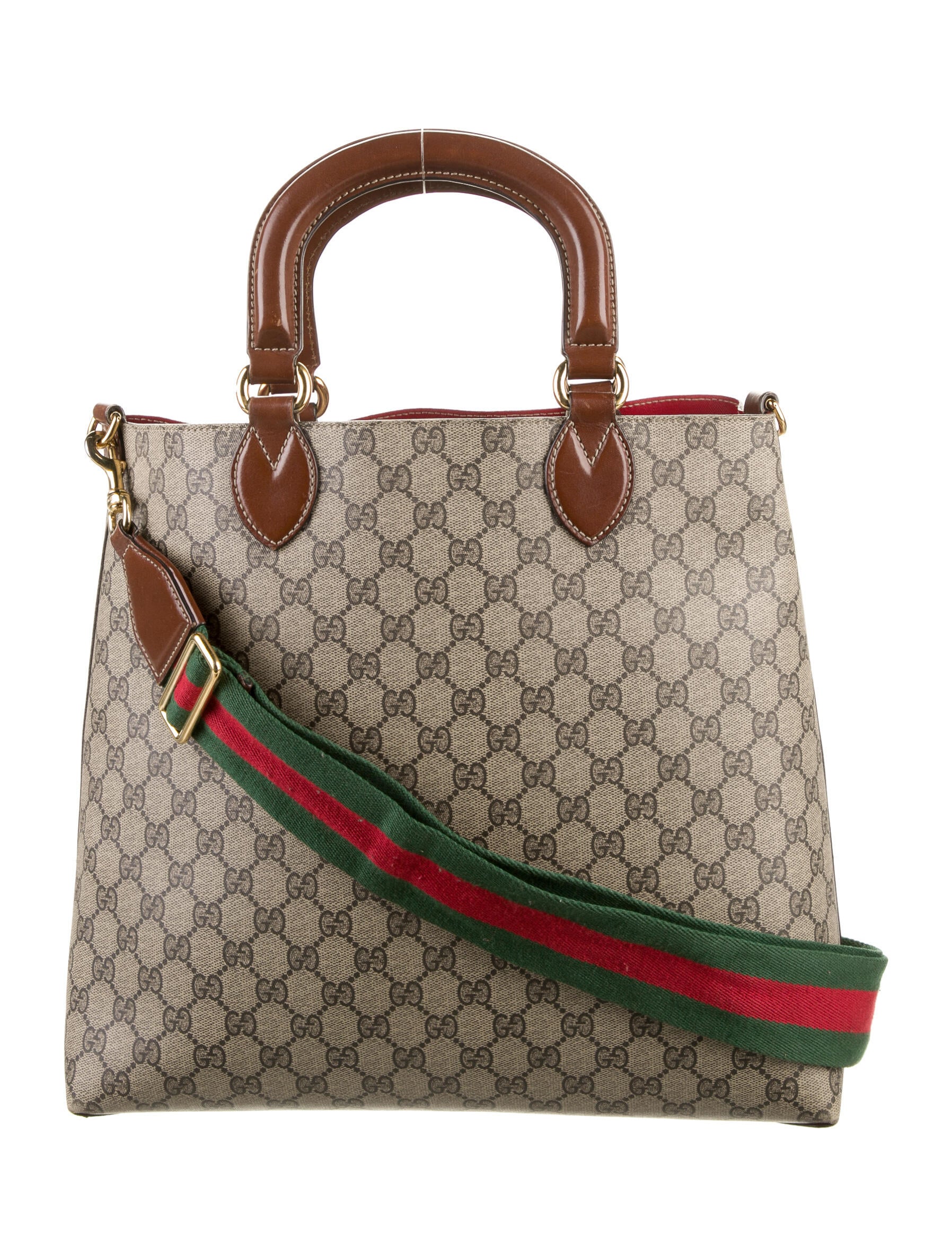Gucci Horsebit Print Tote - Brown Totes, Handbags - GUC55855 | The RealReal