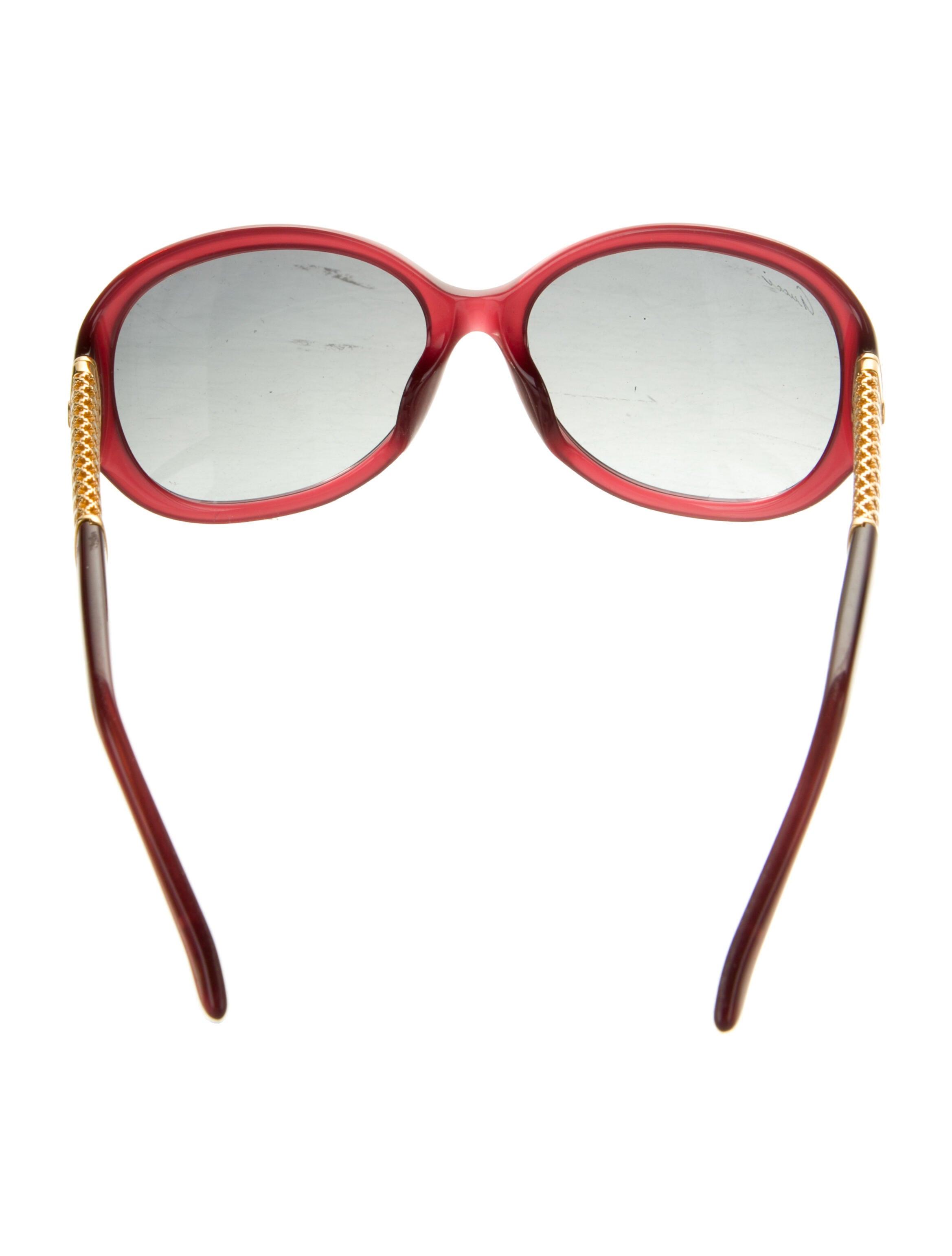 Gucci Interlocking G Logo Oversize Sunglasses - Burgundy Sunglasses ...