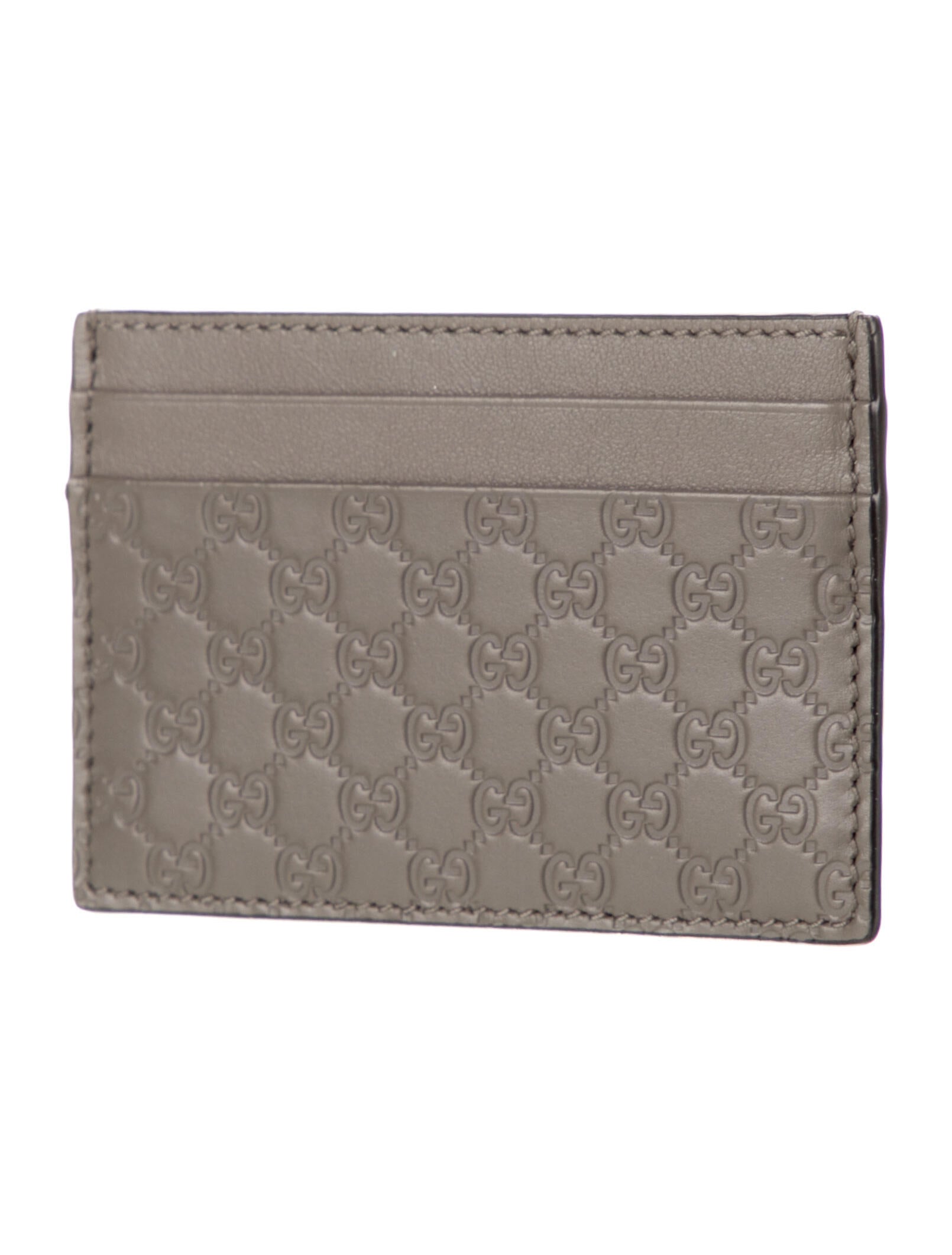 Gucci GG Signature Leather Card Holder - Grey Wallets, Accessories ...